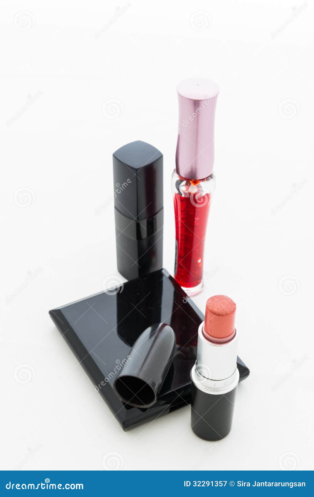 Group Decorative Cosmetics for Makeup. Still Life Stock Image - Image ...