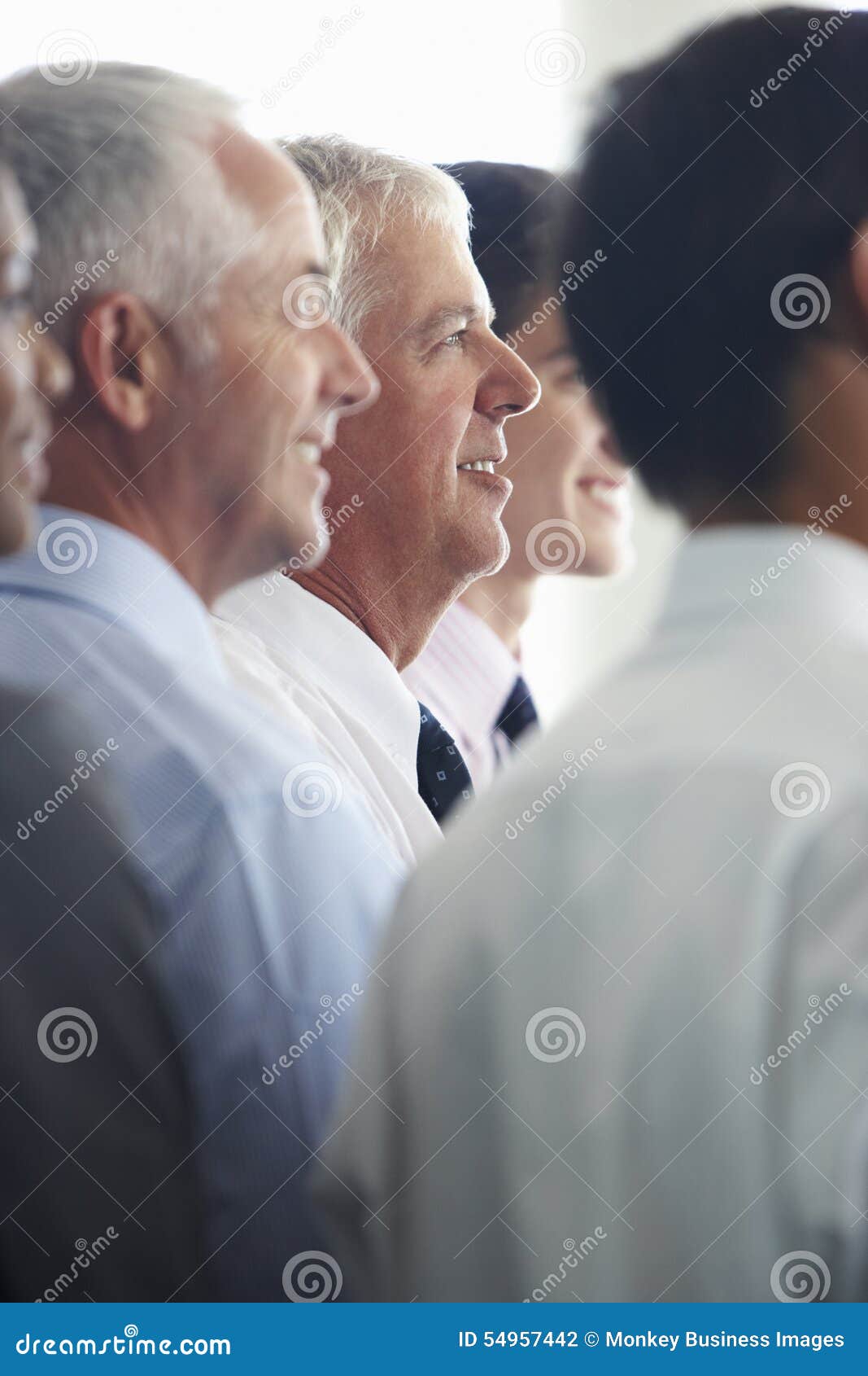 Group of Delegates Listening To Presentation at Conference Stock Photo ...