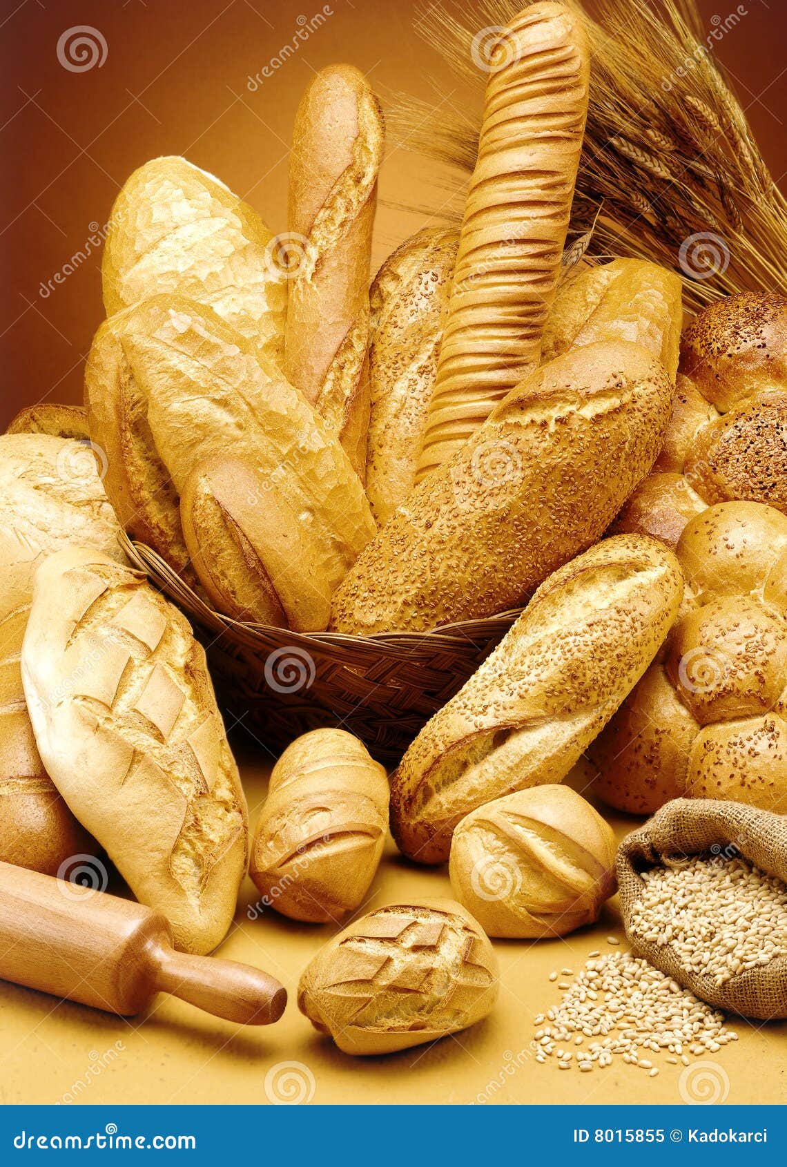 Group of delicious bread stock image. Image of bakery - 8015855