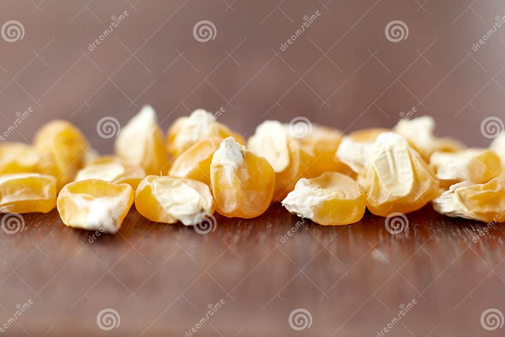 A Group of Delicious Yellow Corn Seeds Highlighted on a White ...