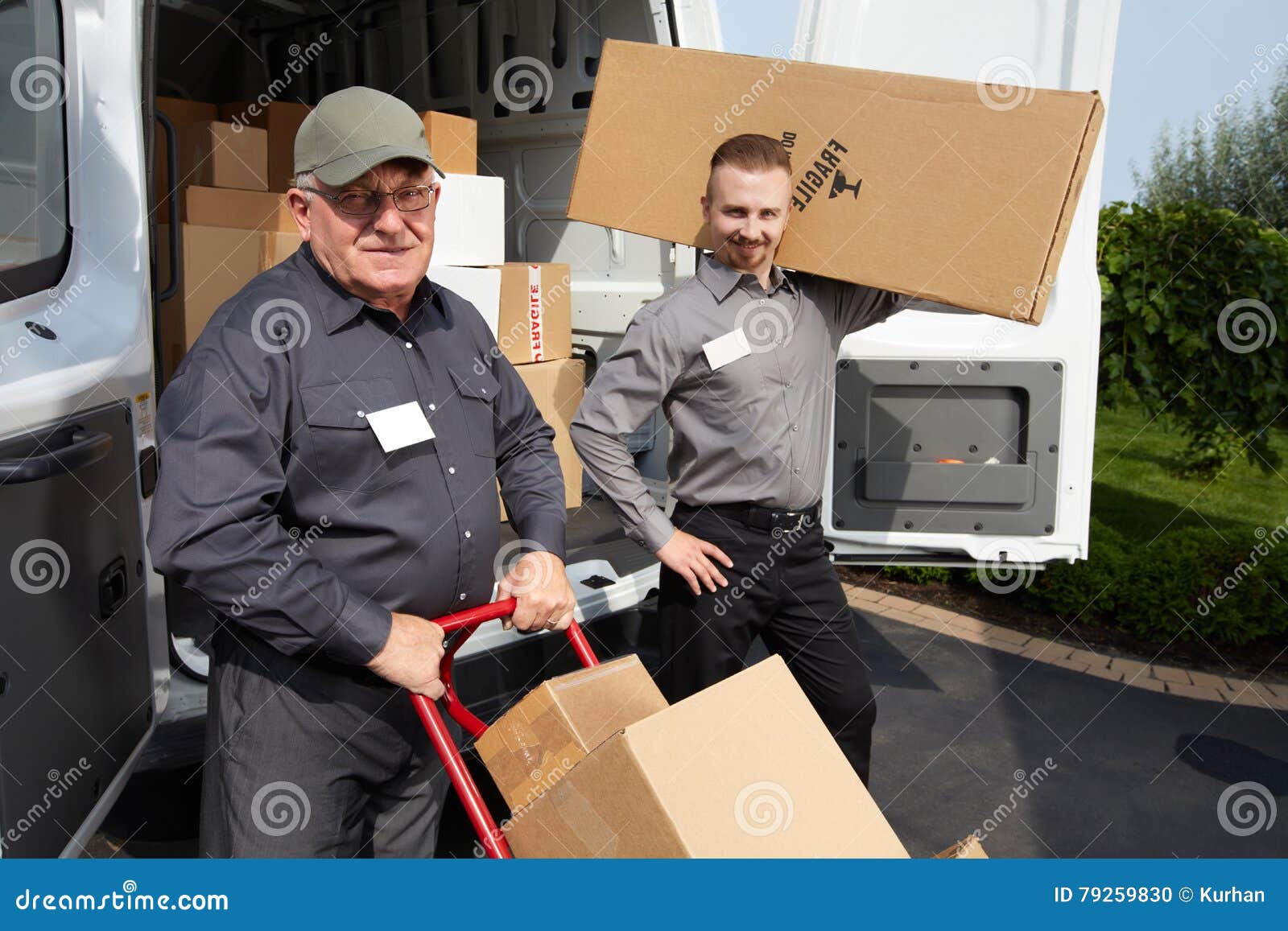 Group of Delivery Man with a Parcel. Stock Photo - Image of parcel ...