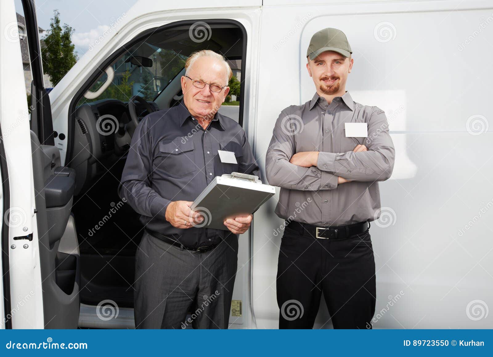 Group of Delivery Man with a Parcel. Stock Photo - Image of business ...