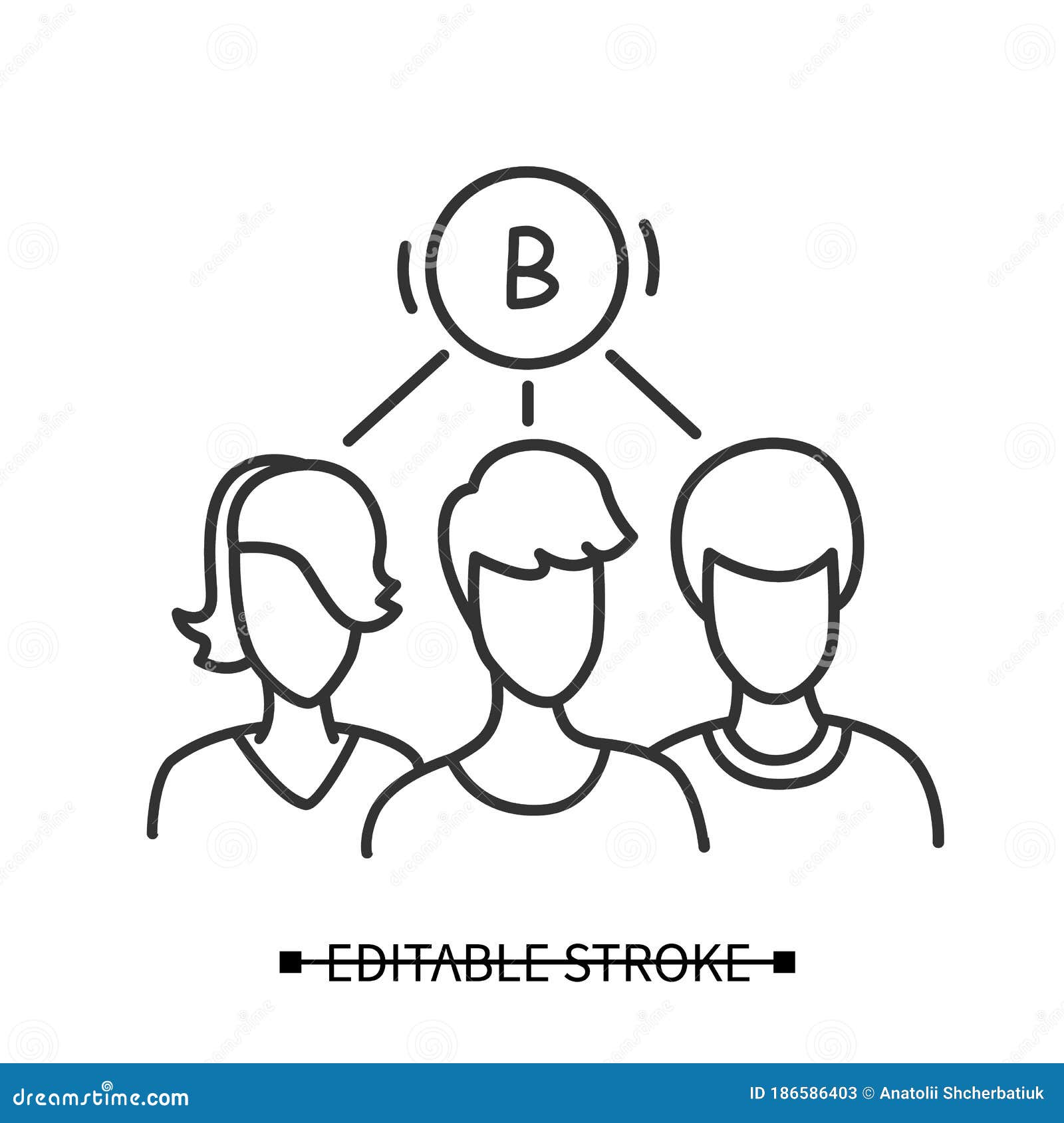 Group Demand Icon. Clients with Common Preferences. Vector Illustration ...