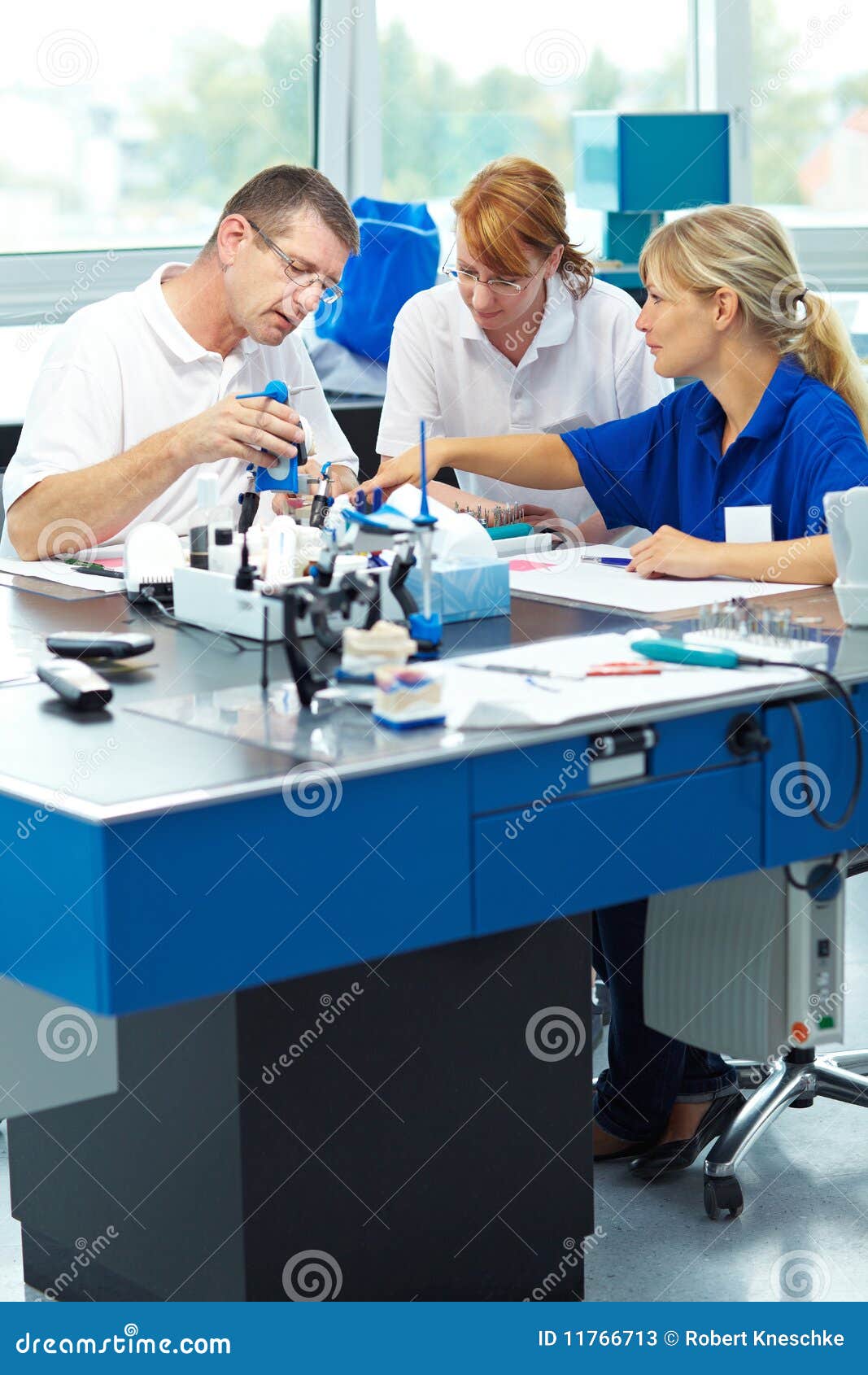 Group in dental lab stock image. Image of learn, oral - 11766713