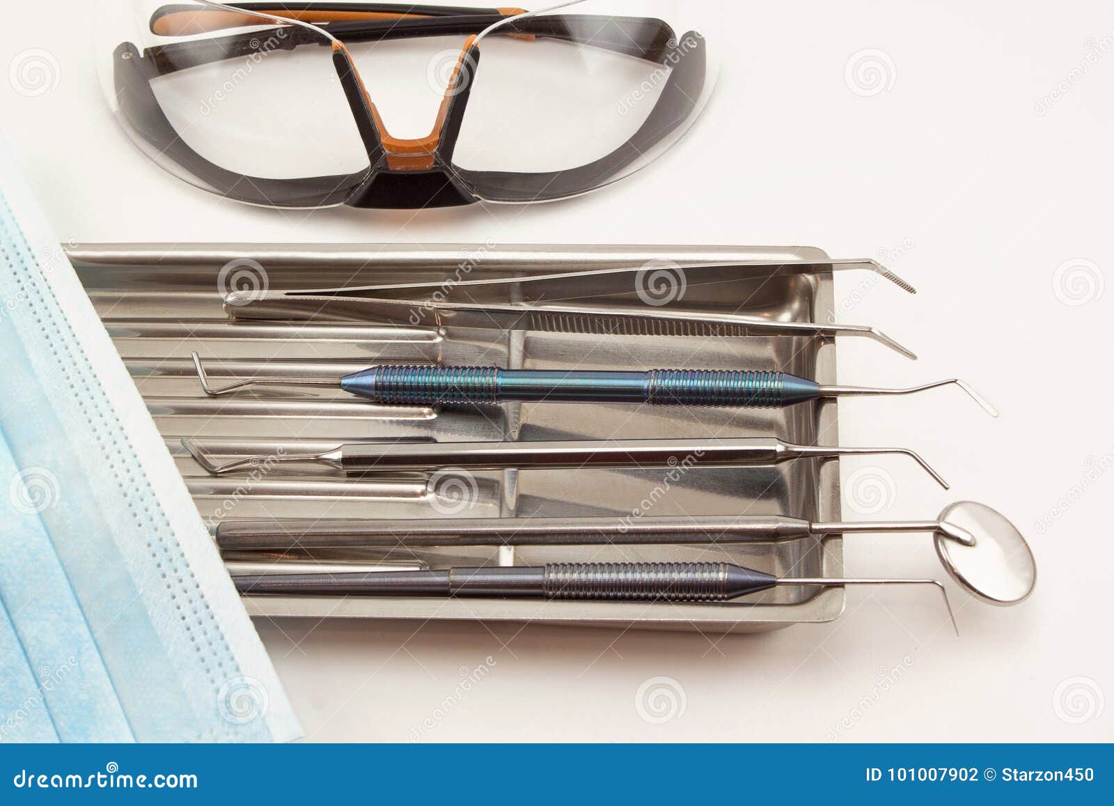 Group of Dental Tools and Accessories for the Treatment of Teeth. Stock ...
