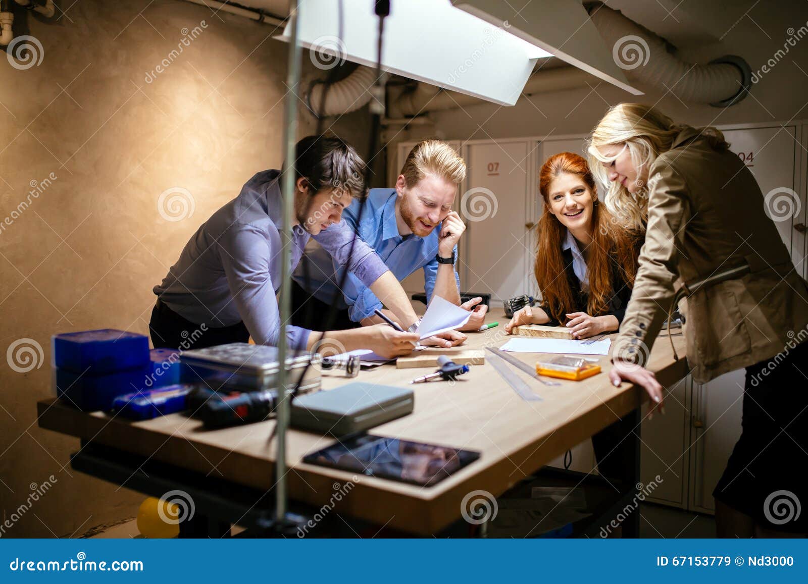 Group of Designer Working on Project Stock Image - Image of people ...