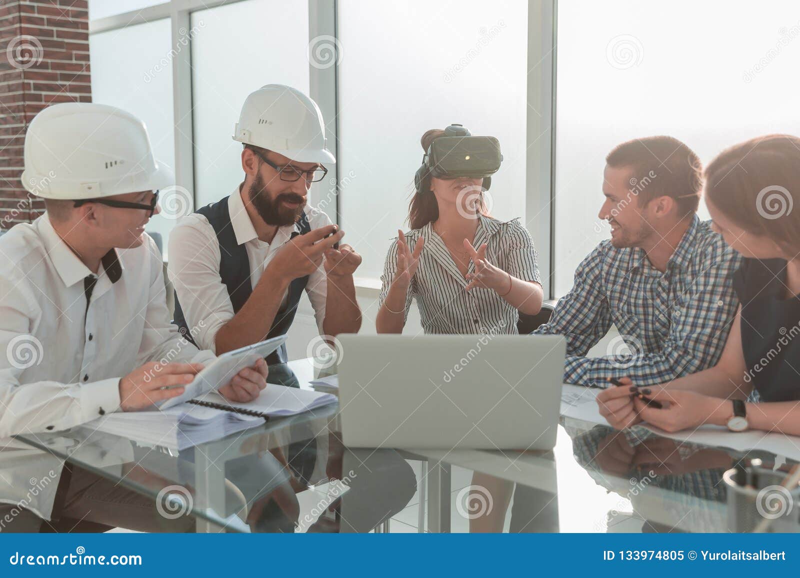 Group of Designers and Architects Discussing a New Project Stock Image ...