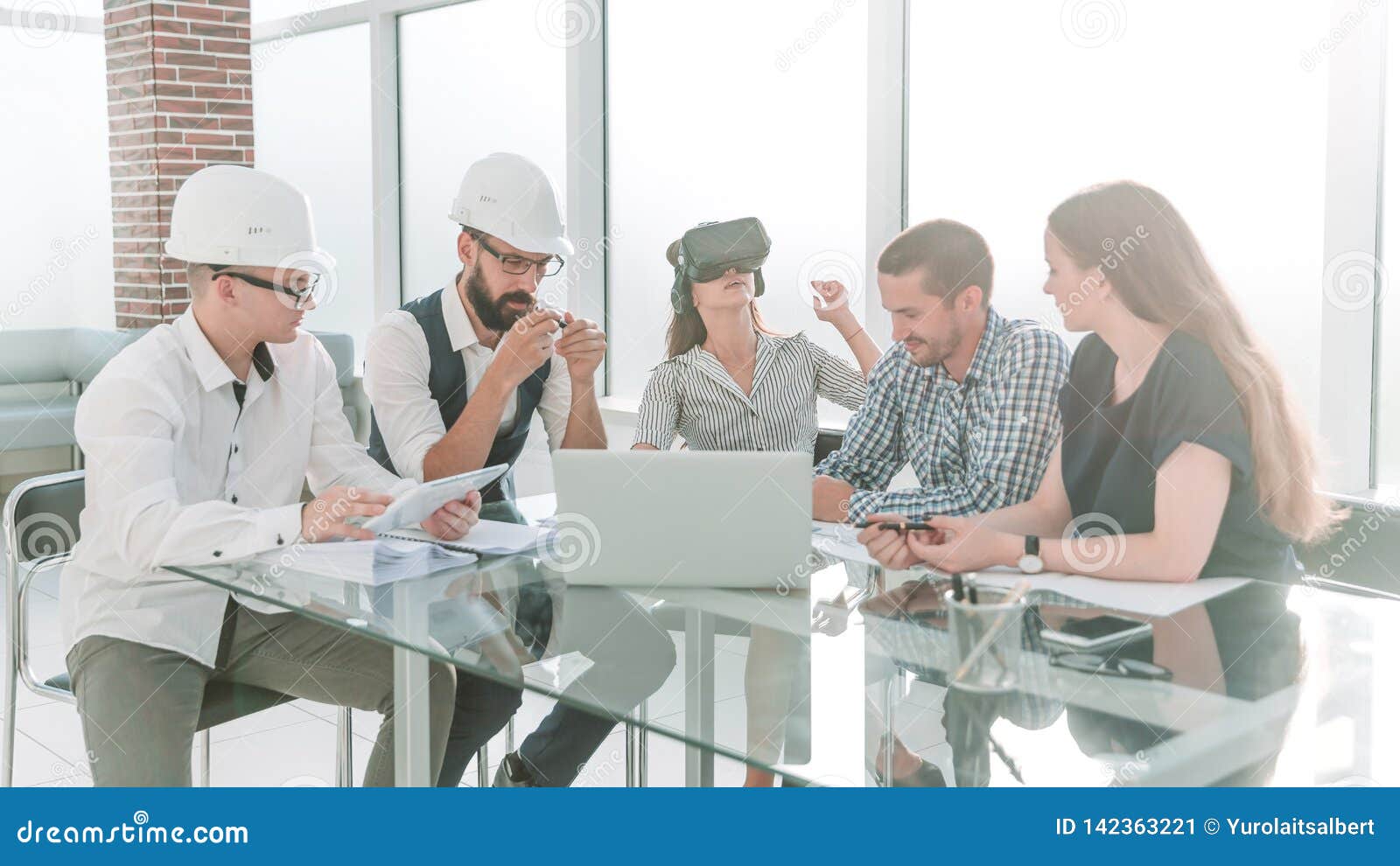 Group of Designers and Architects Discussing a New Project Stock Image ...