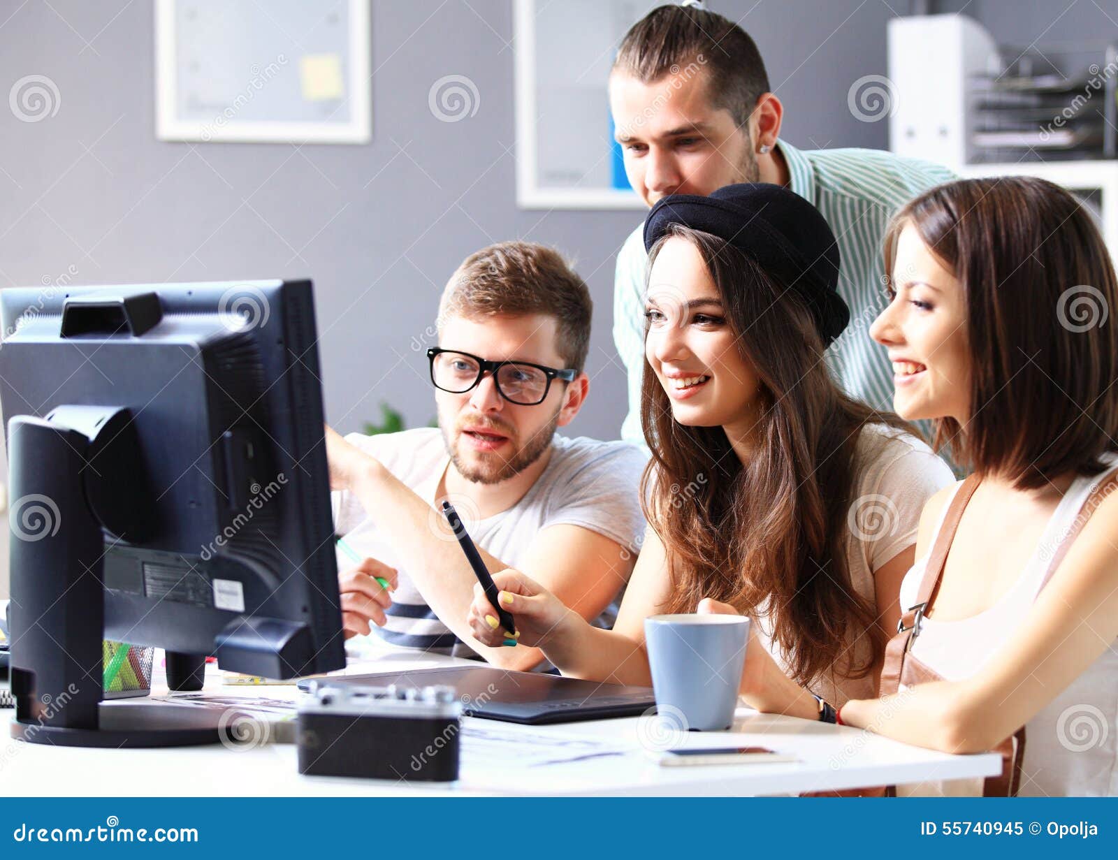 Group of designers stock image. Image of design, internship - 55740945