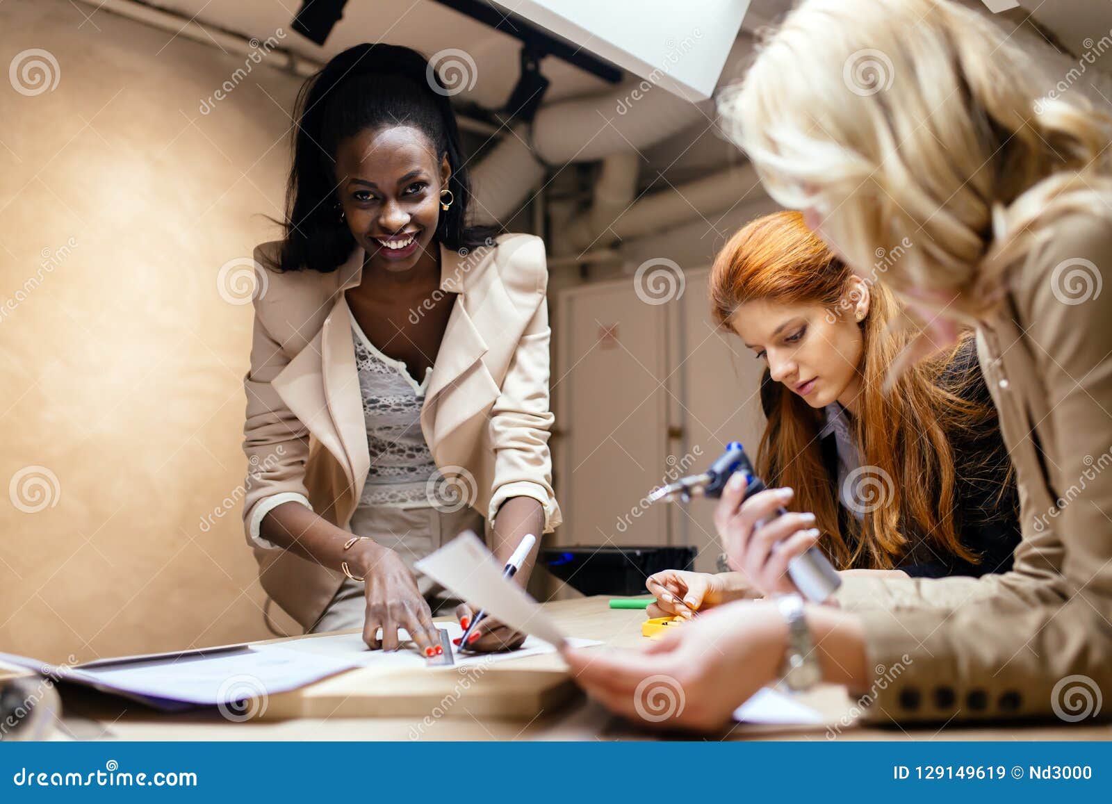 Group of Designers Working on a Project Stock Image - Image of creative ...