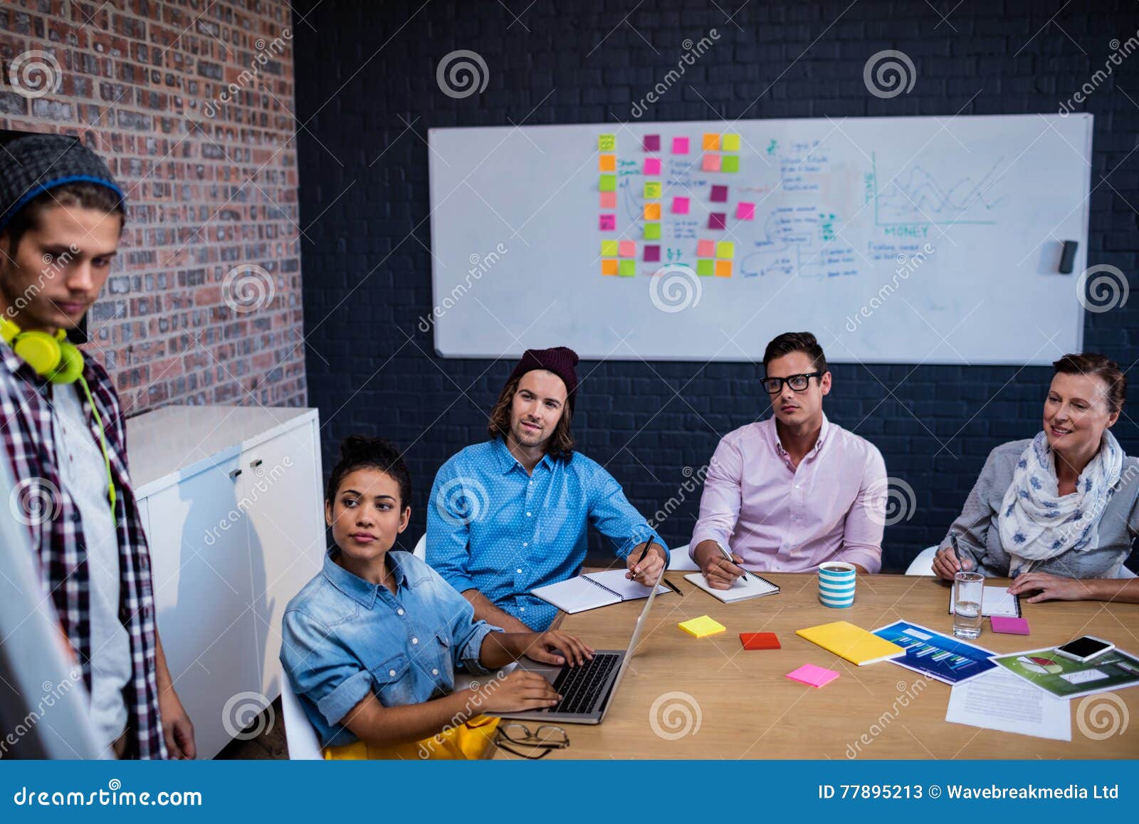 Group of Designers Working on Project Stock Image - Image of computer ...