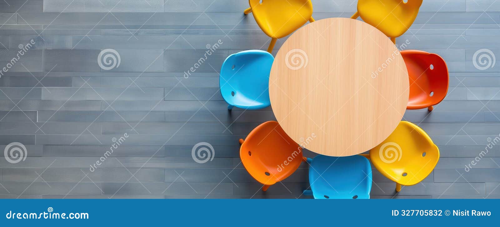 Group of Desks Arranged in a Circle for Collaborative Learning ...