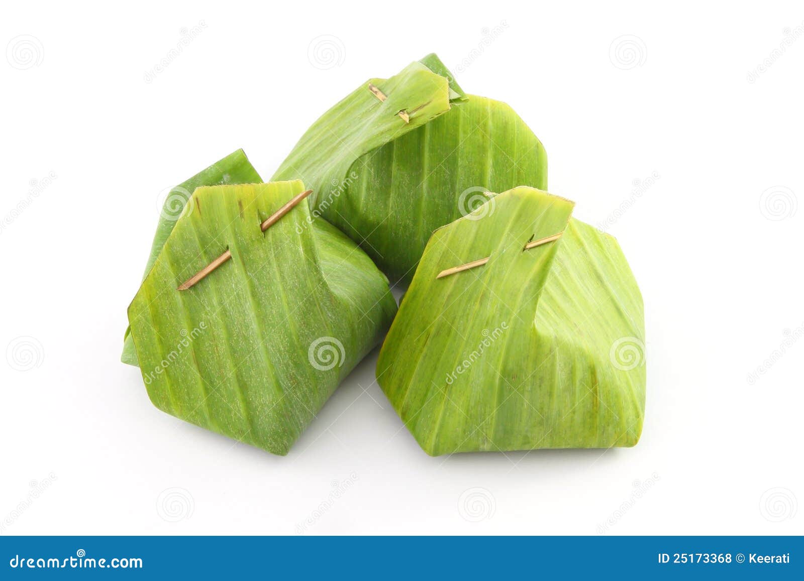 Group of Dessert Banana Leaf Package Stock Photo - Image of wrap ...