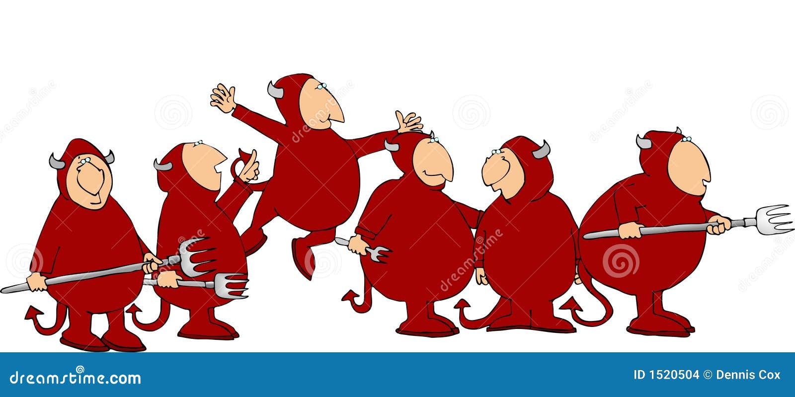 Group of devils stock illustration. Illustration of pitchfork - 1520504