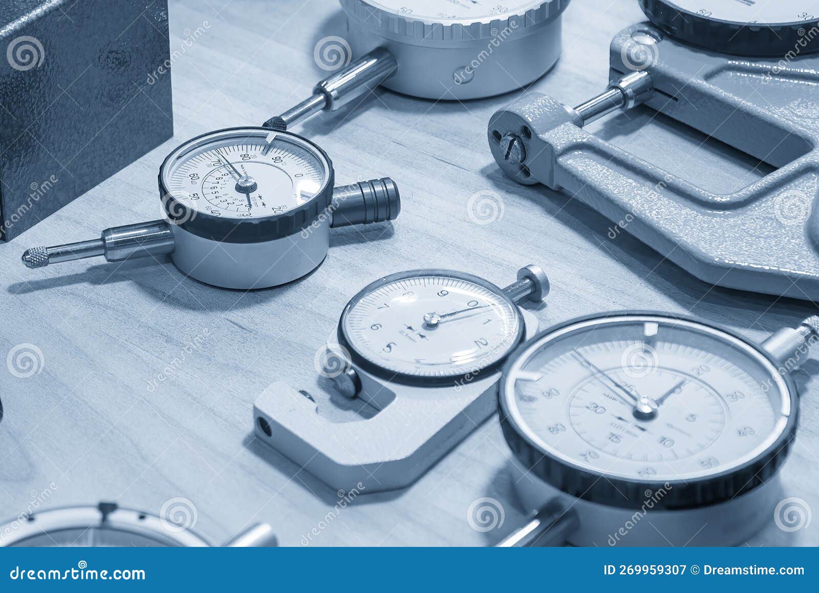 The Group of Dial Gage Indicator Stock Image - Image of background ...