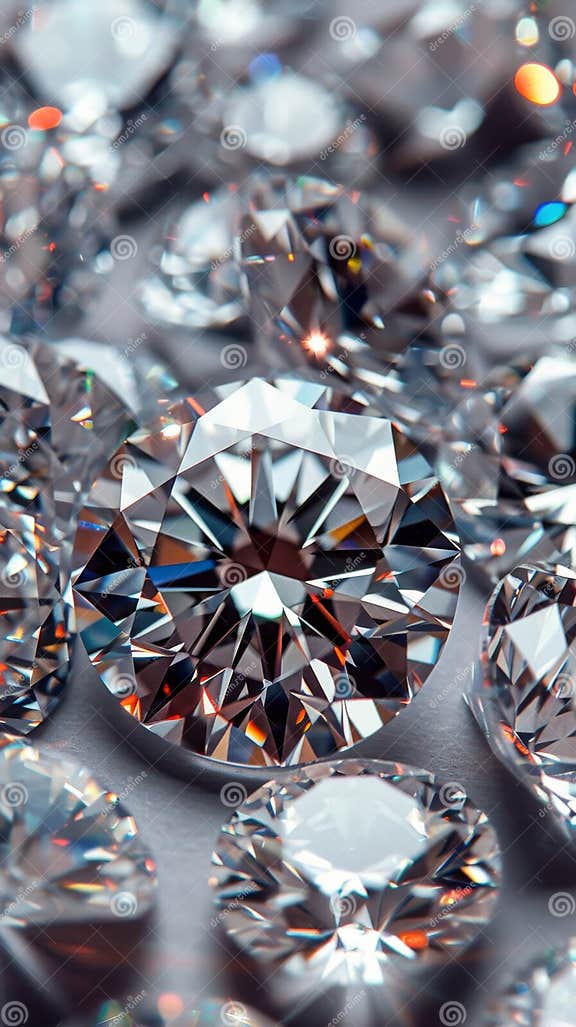 Group of Diamonds on Table stock photo. Image of tabletop - 313030056