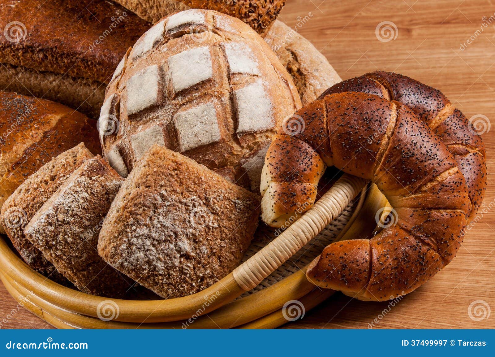 Group of Different Breads Type Stock Image - Image of organic, wheat ...