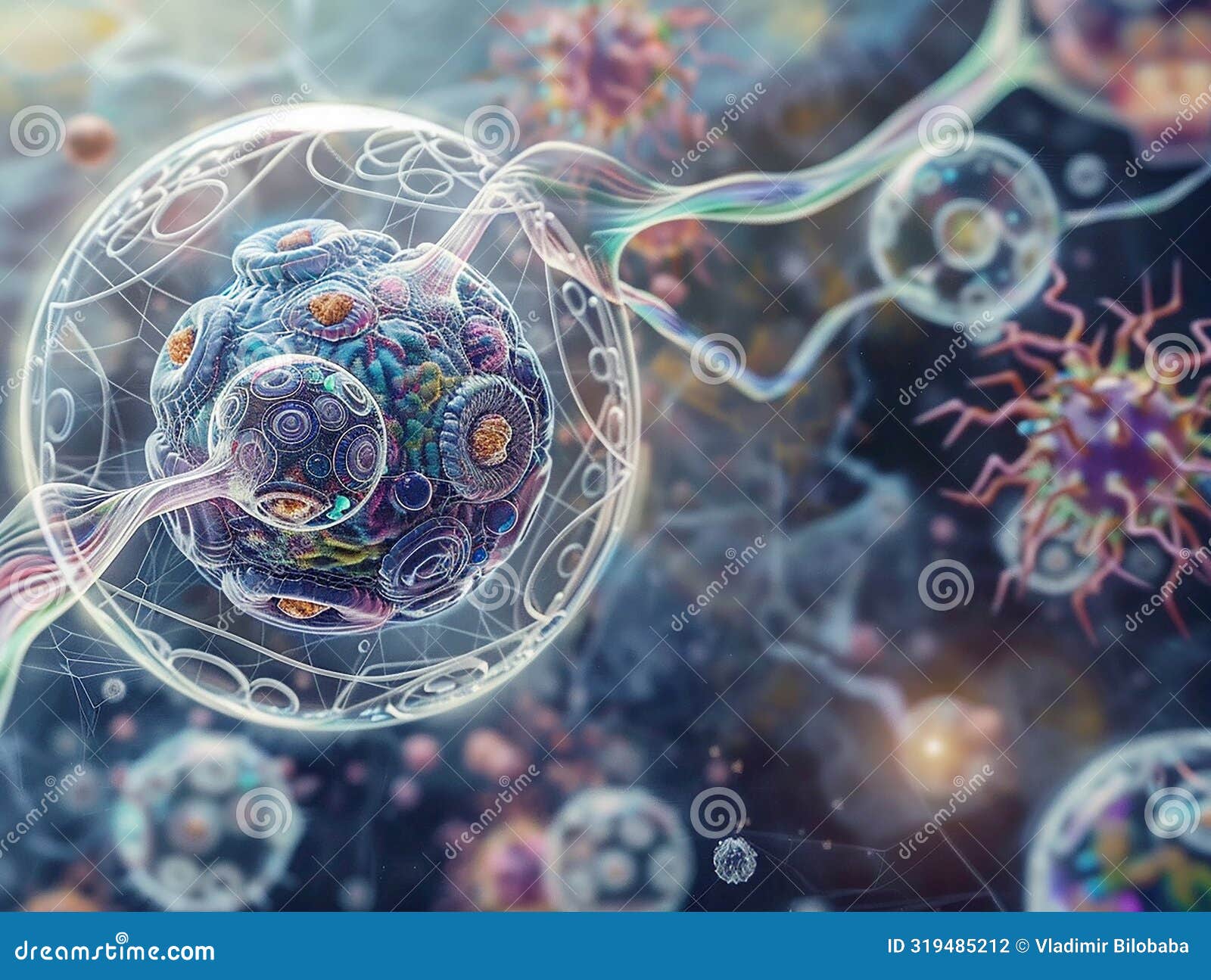 Various Types of Cells Showing Diversity Stock Illustration ...