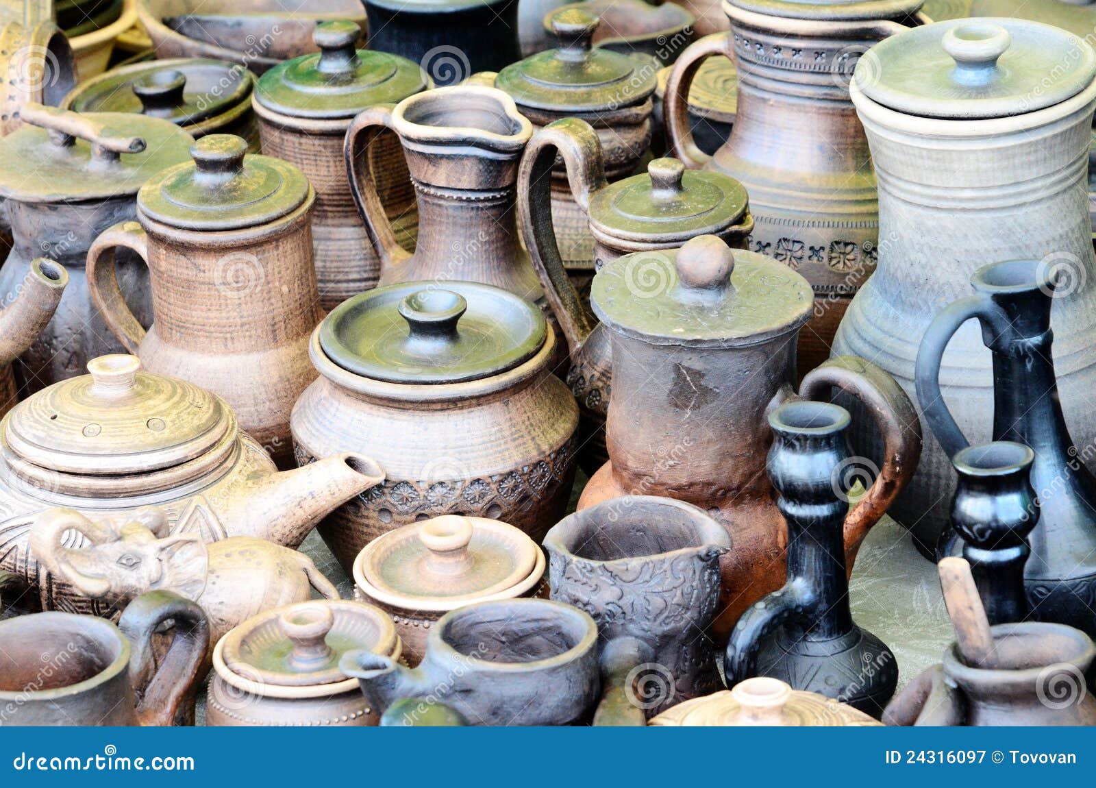 Group of Different Ceramics Stock Image - Image of equipment ...