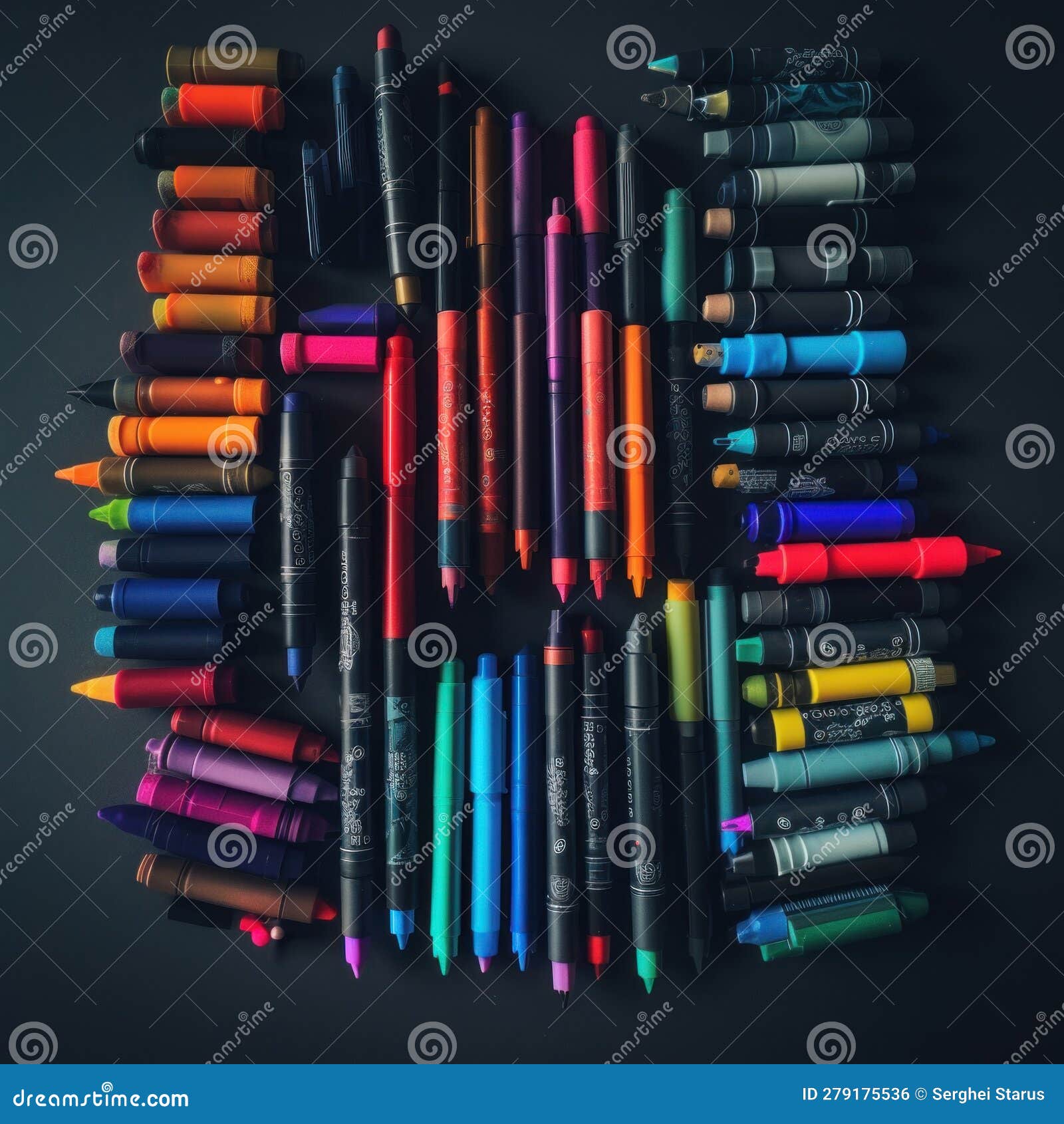 A Group of Different Colored Crayons Arranged in the Shape of a Heart ...