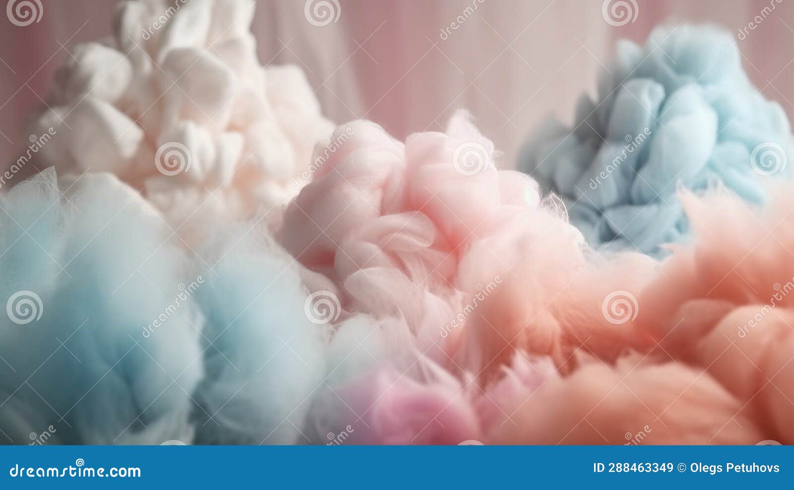 A Group of Different Colored Fluffy Balls of Yarn on a Table Stock ...