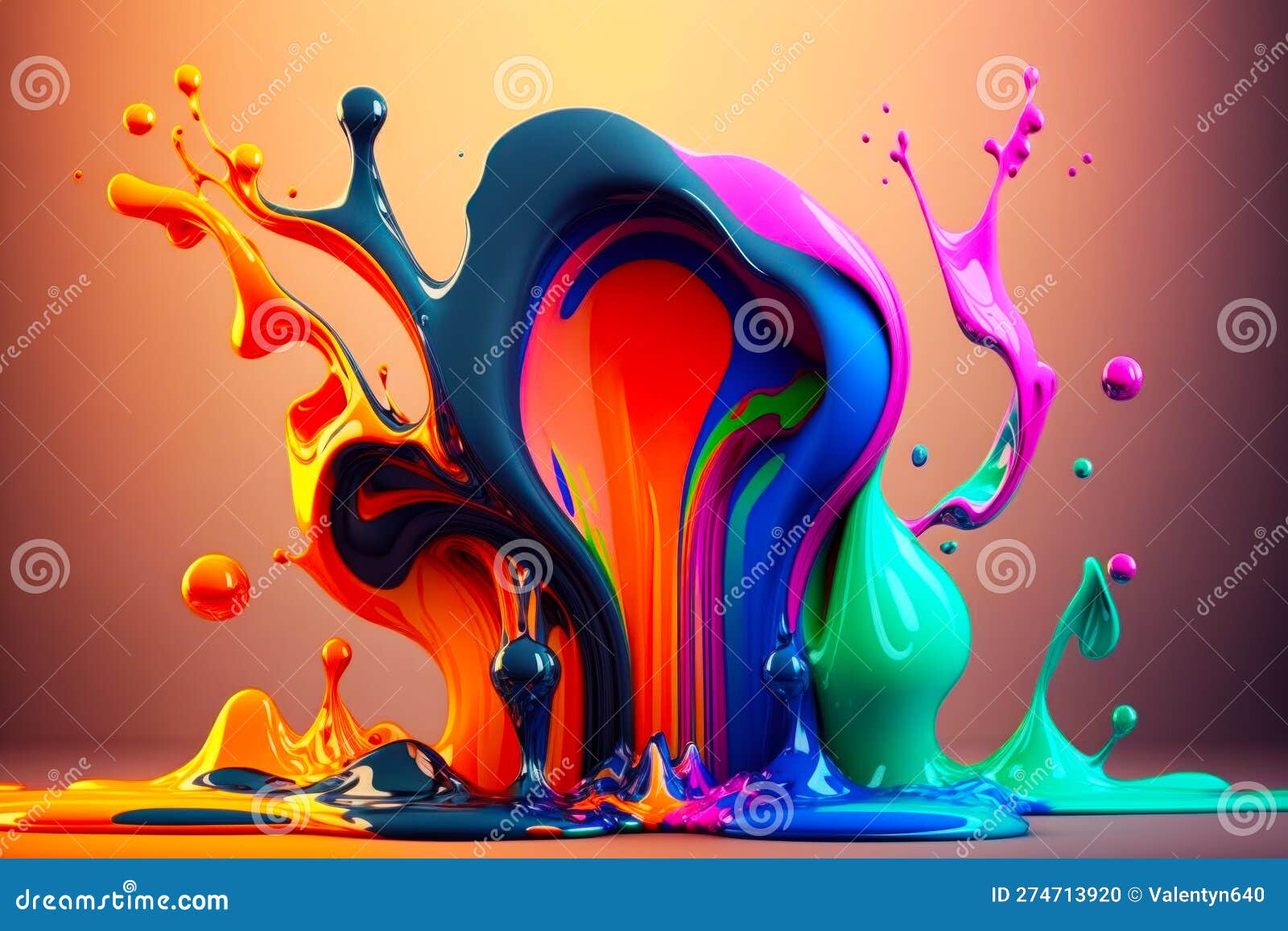 Group of Different Colored Paint Splashing on Top of Each Other in ...