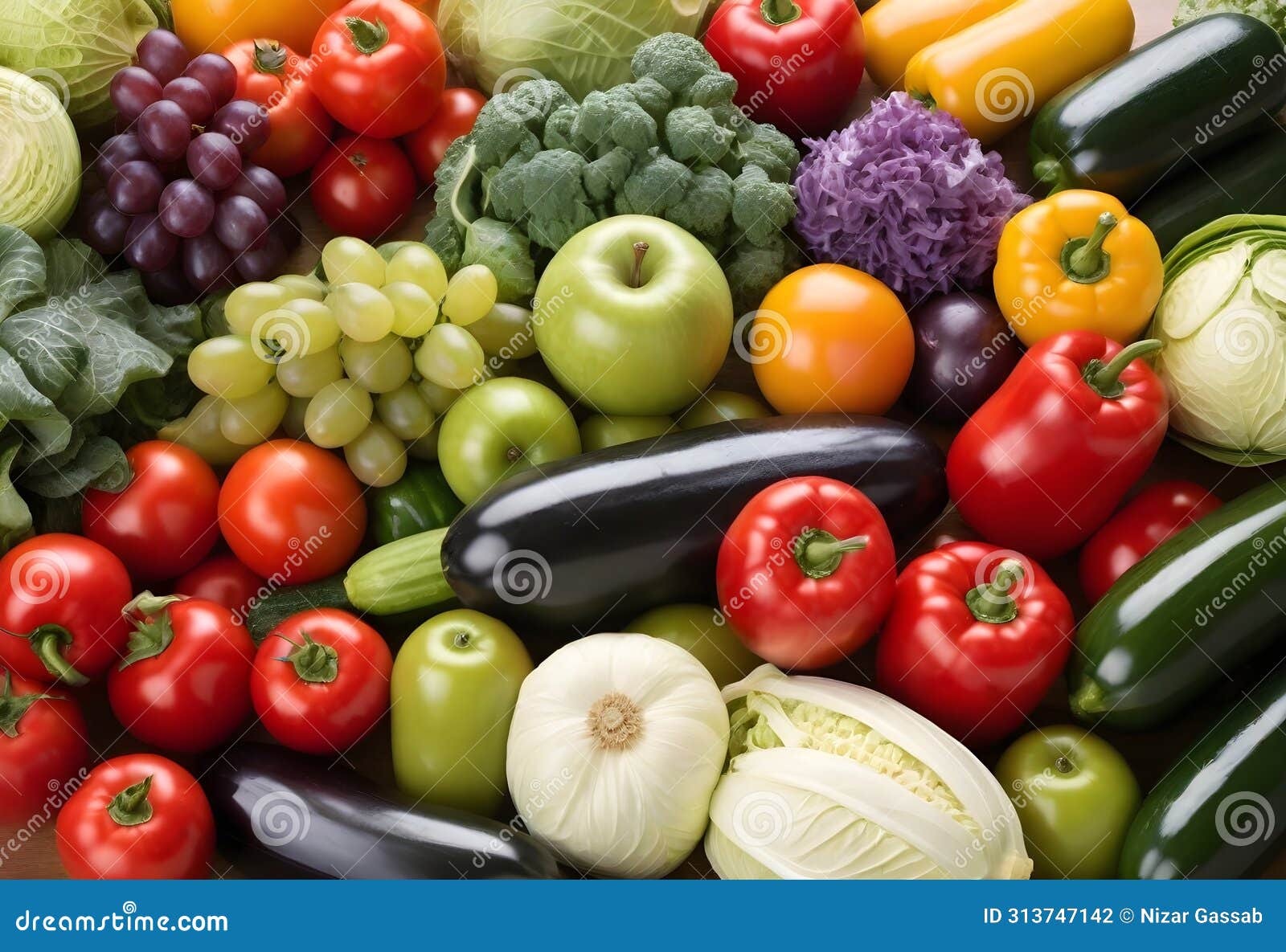 Group of Different Fruit and Vegetables Stock Photo - Image of produce ...