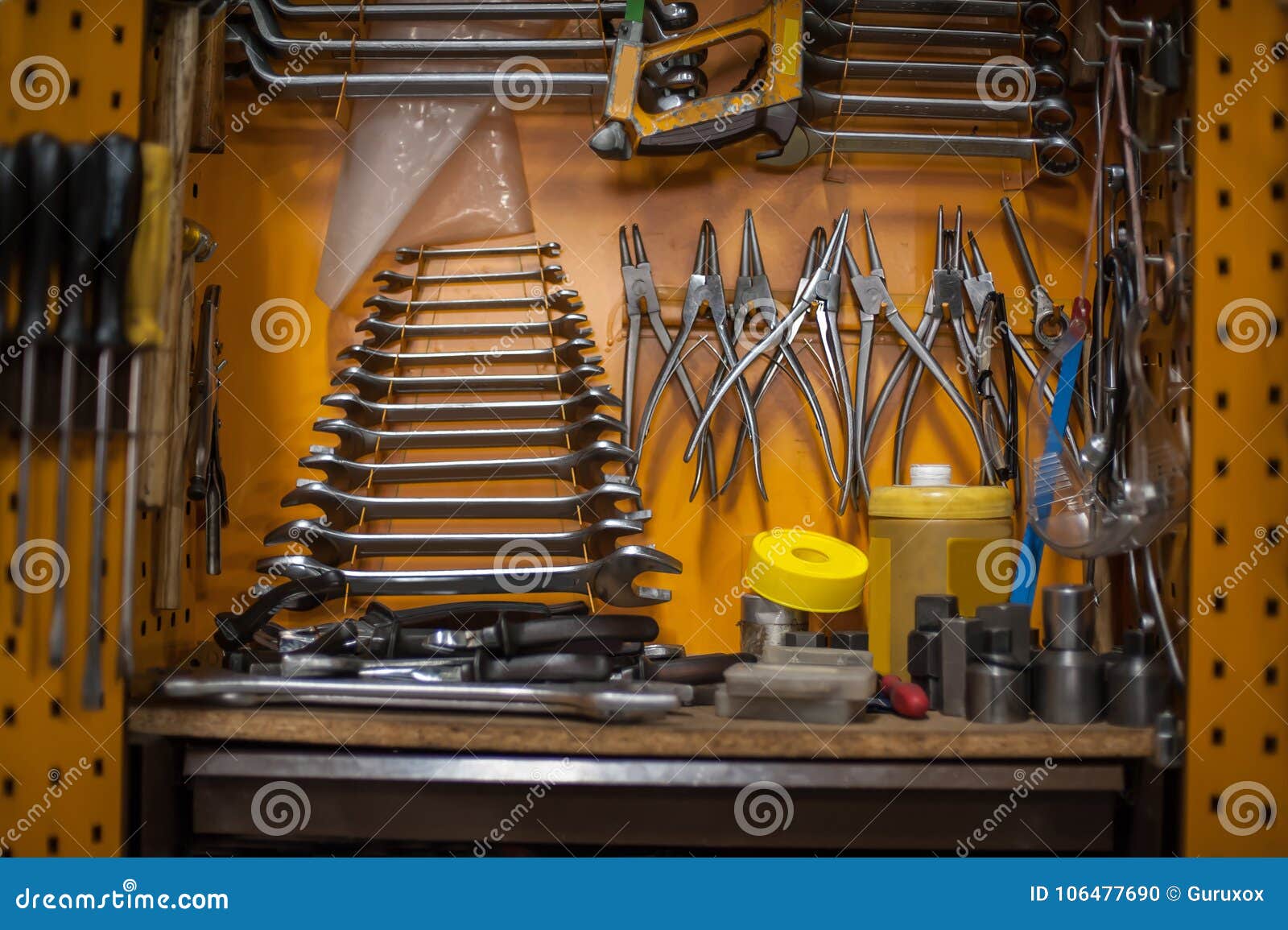 Group of Different Master Tools in the Workshop Stock Photo - Image of ...