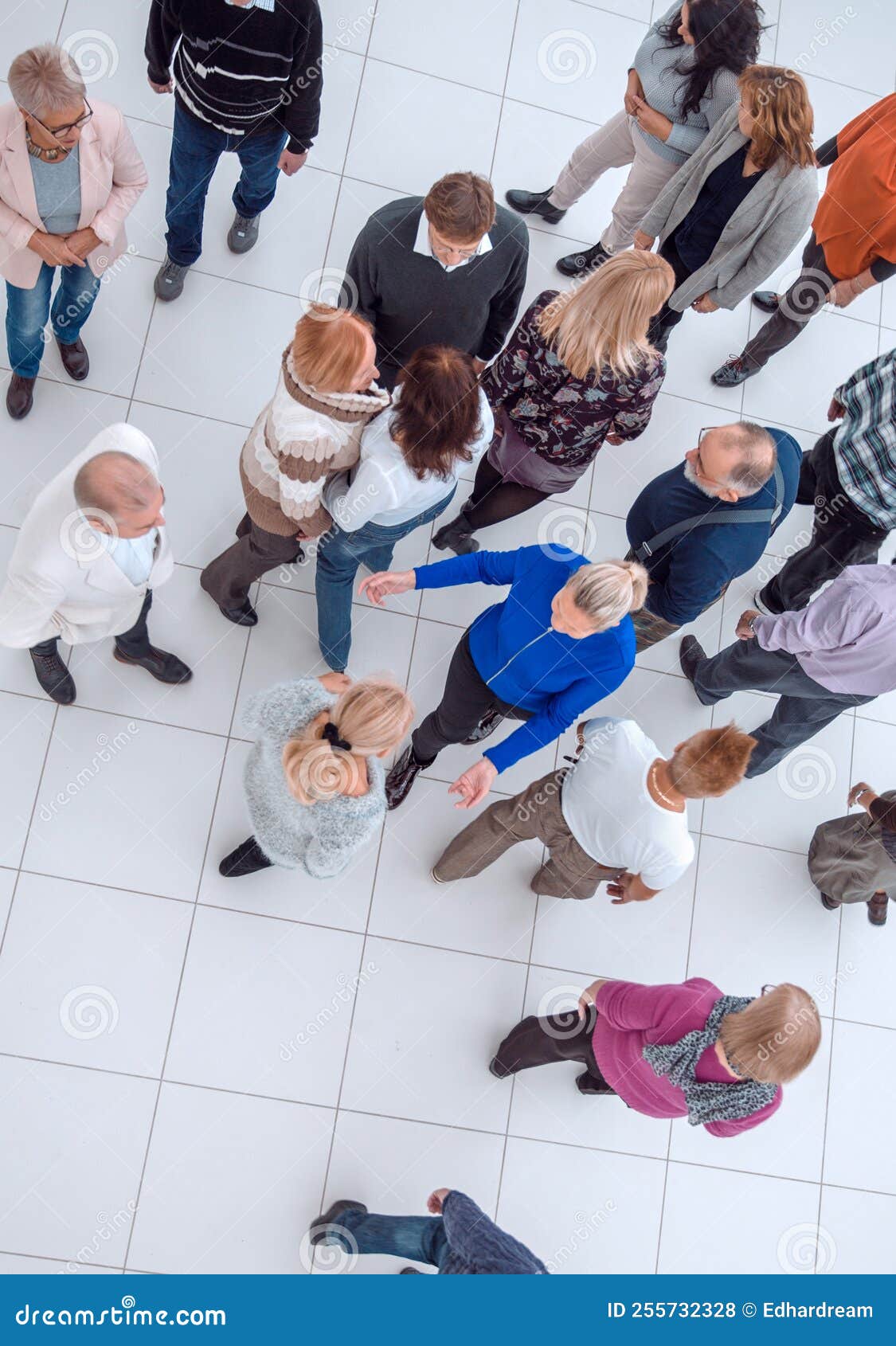 Group of Different Mature People Discussing Their Interests . Stock ...