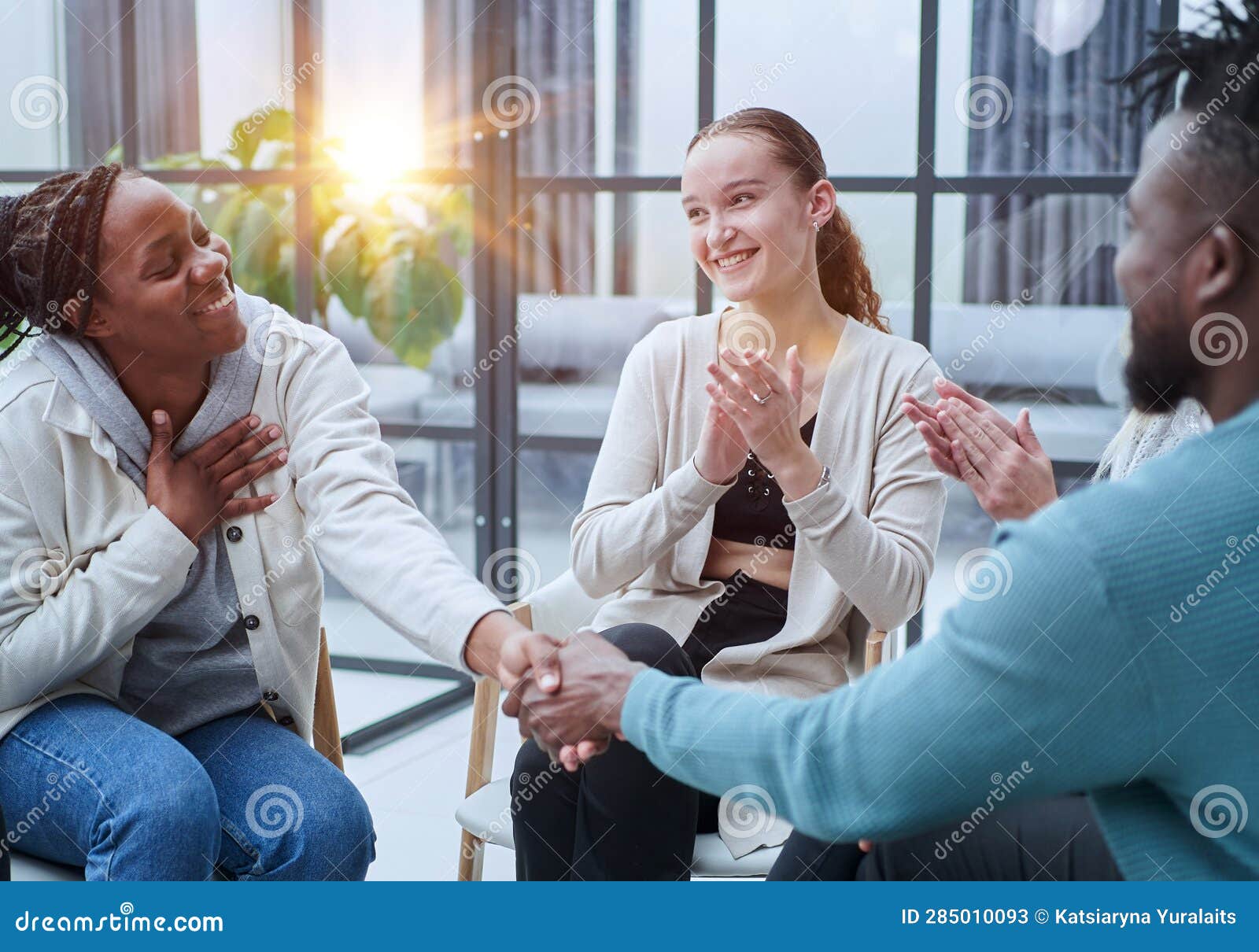 A Group of Different People are Talking about Something. Stock Image ...