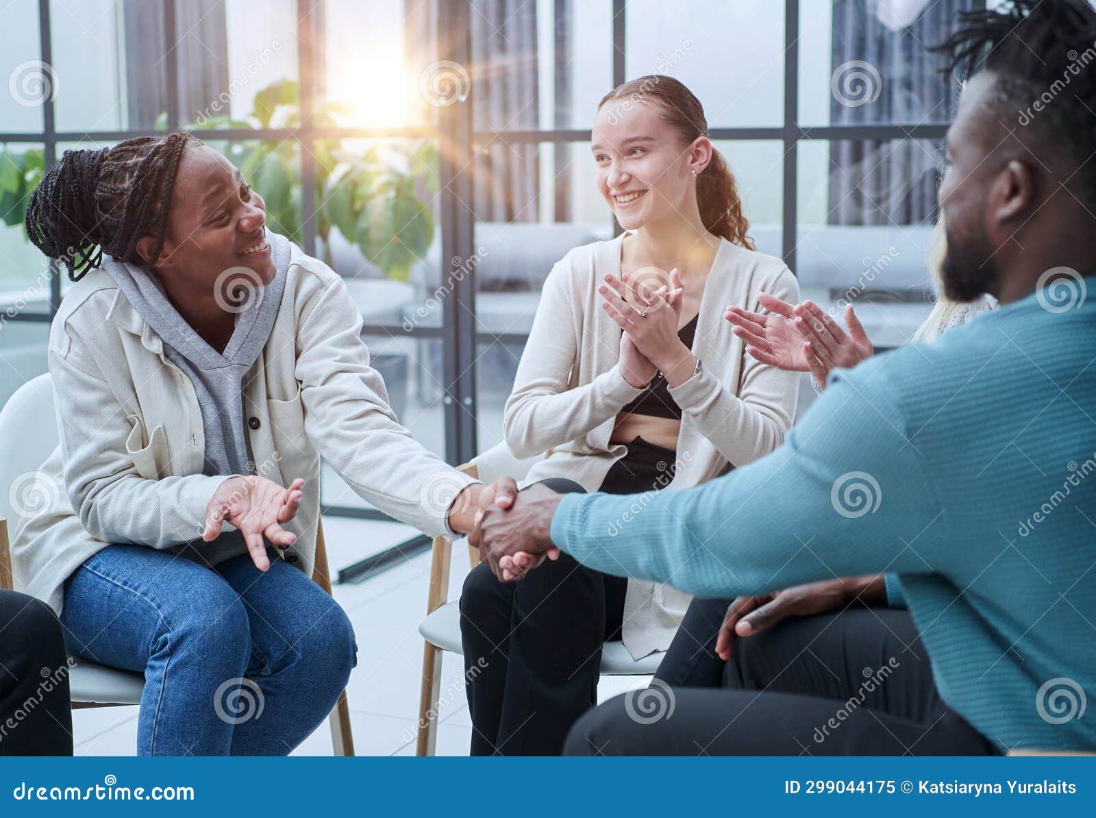A Group of Different People are Talking about Something. Stock Image ...