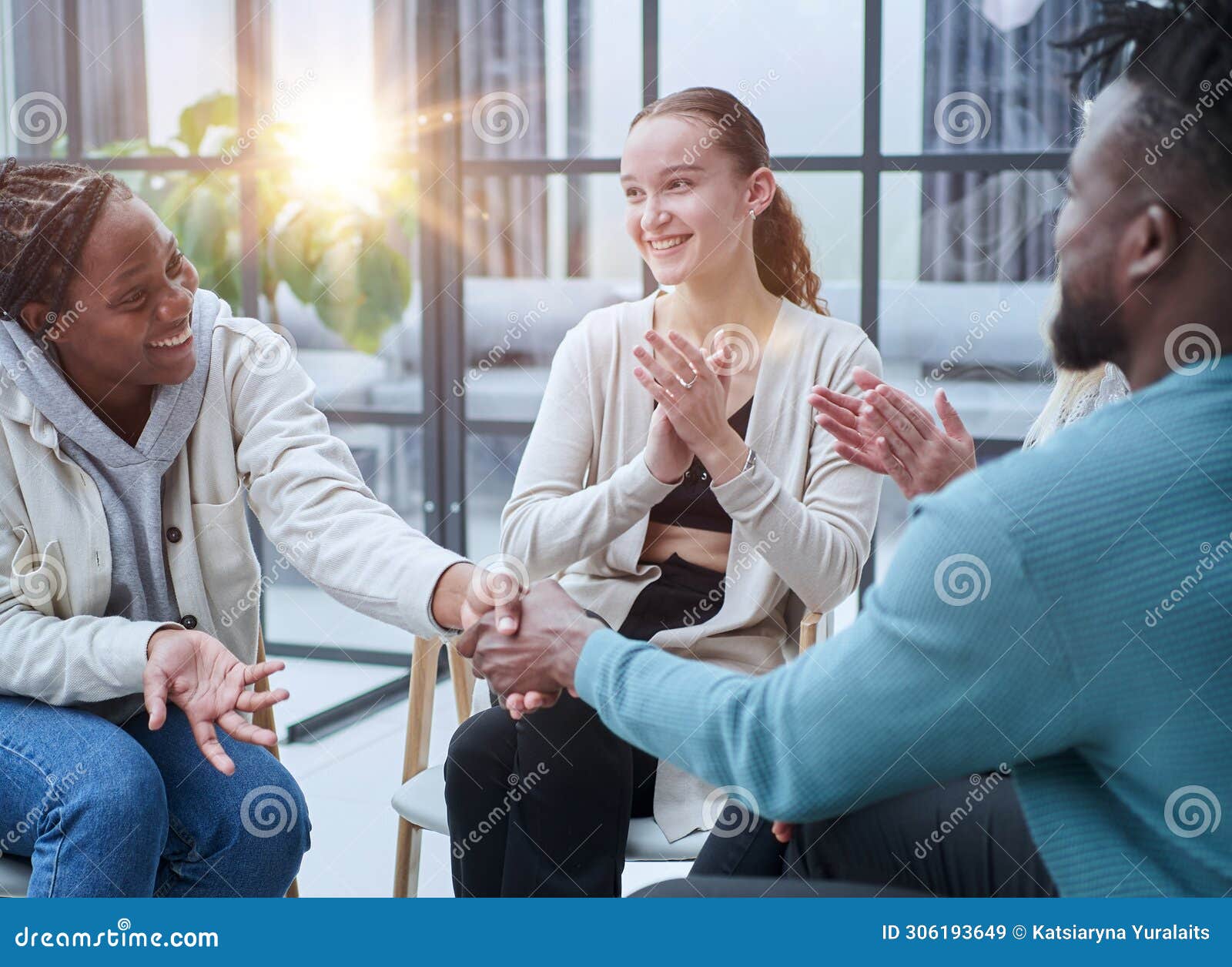 A Group of Different People are Talking about Something. Stock Image ...