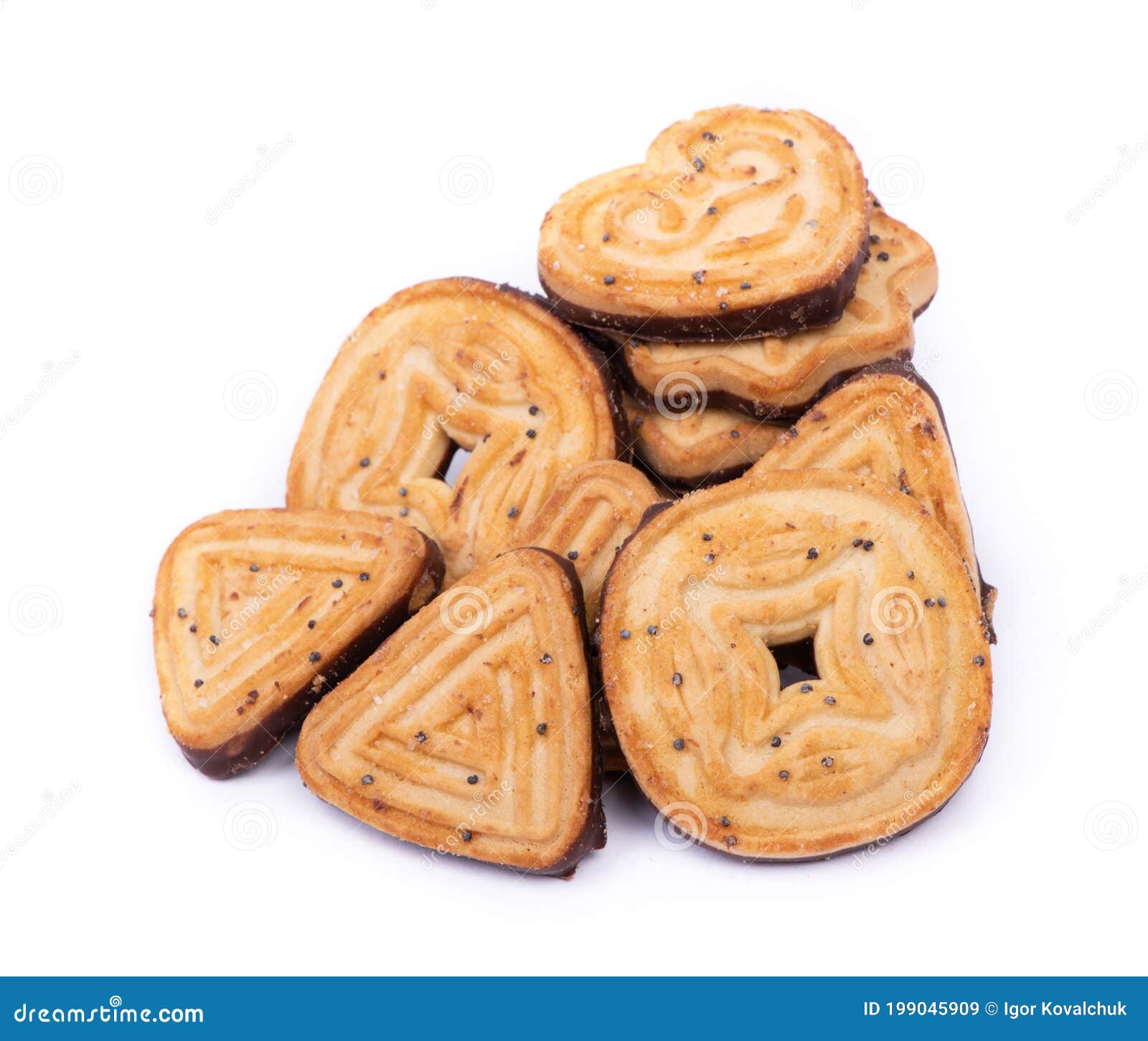 Group of Different Shape Cookies Stock Image - Image of chip, food ...