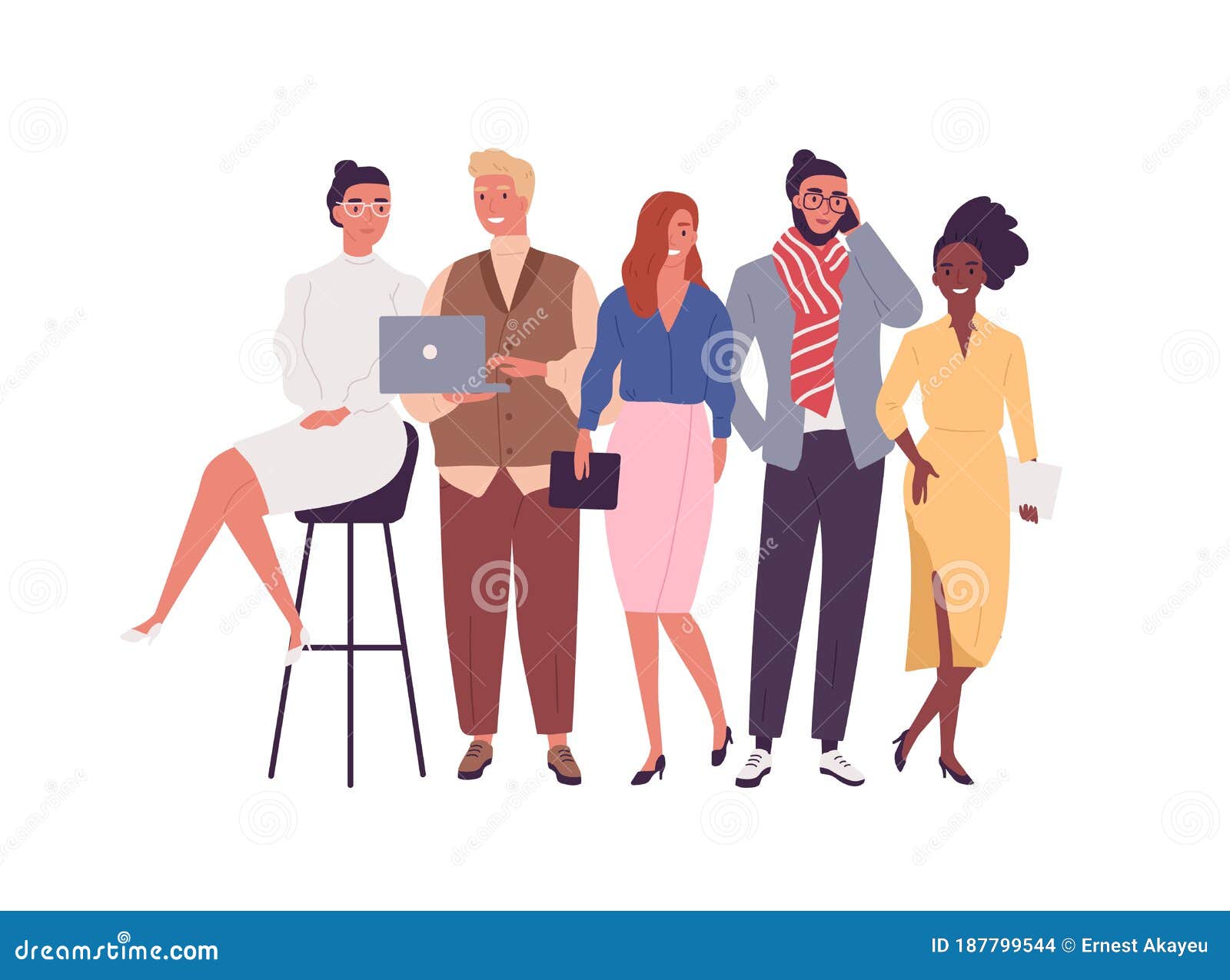 Diverse Business People Vector