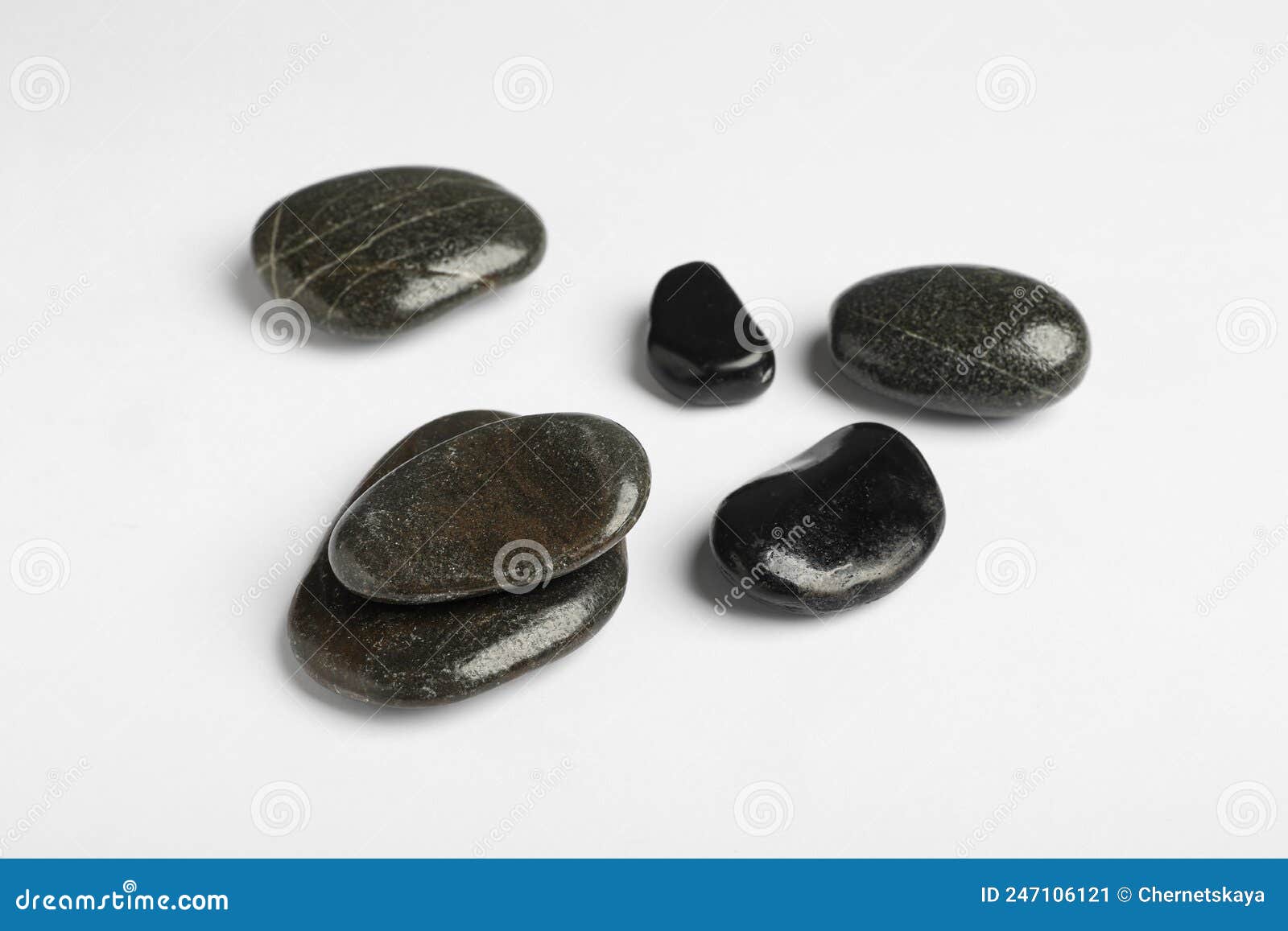 Group of Different Stones on White Background Stock Image - Image of ...