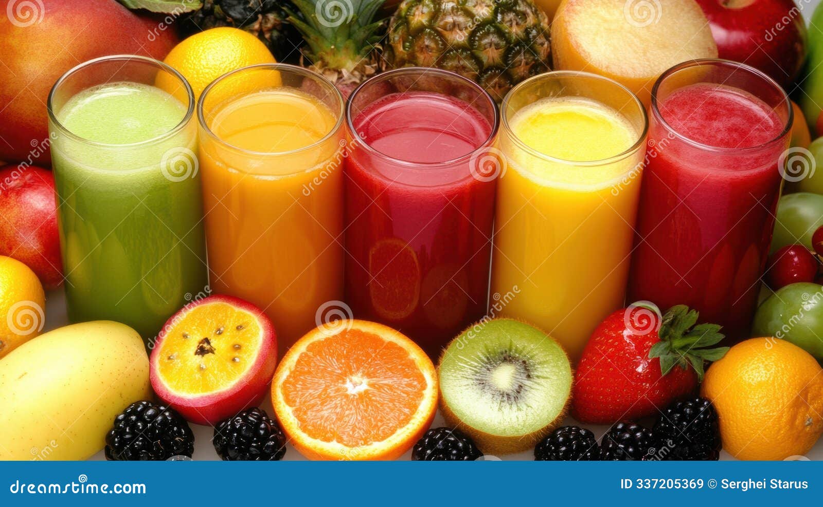 A Group of Different Types and Colors of Juice are Lined Up, AI Stock ...