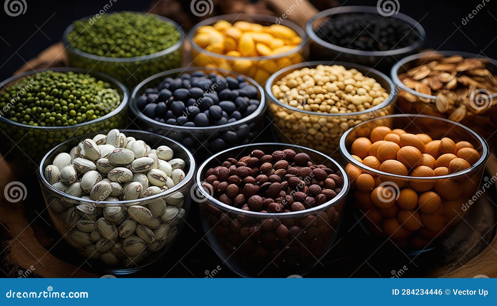 A Group of Different Types of Seeds Close-up. Generative AI. Stock ...