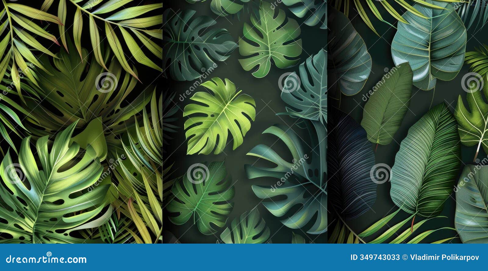A Group of Different Types of Tropical Leaves. Ideal for Tropical ...