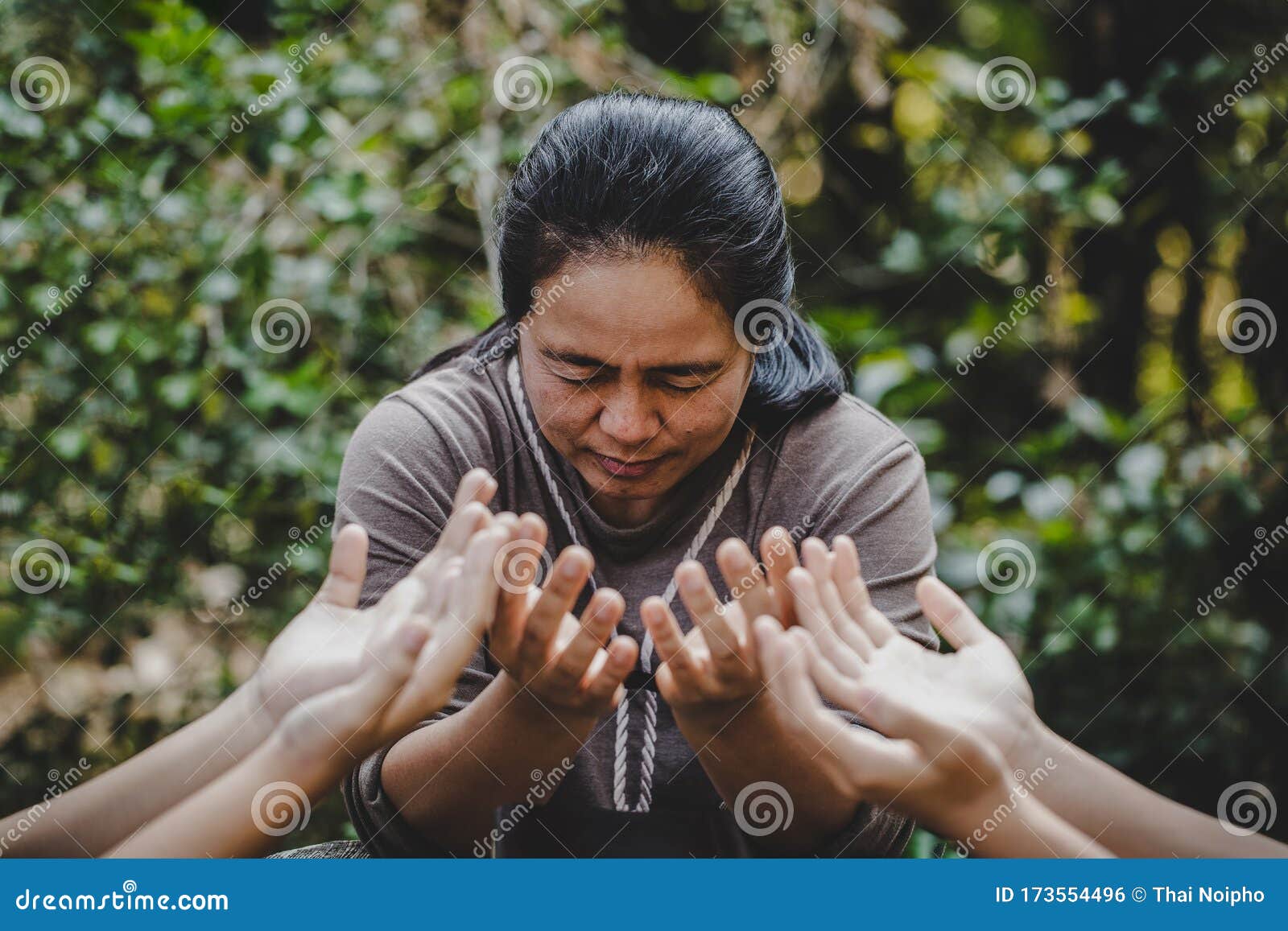 Group of Different Women Praying Together Stock Photo - Image of ...