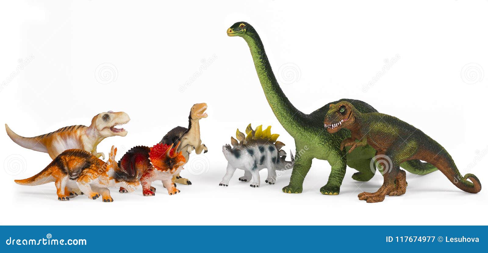 Group of Dinosaurus Plastic Toy Models Stock Image - Image of diplodoc ...