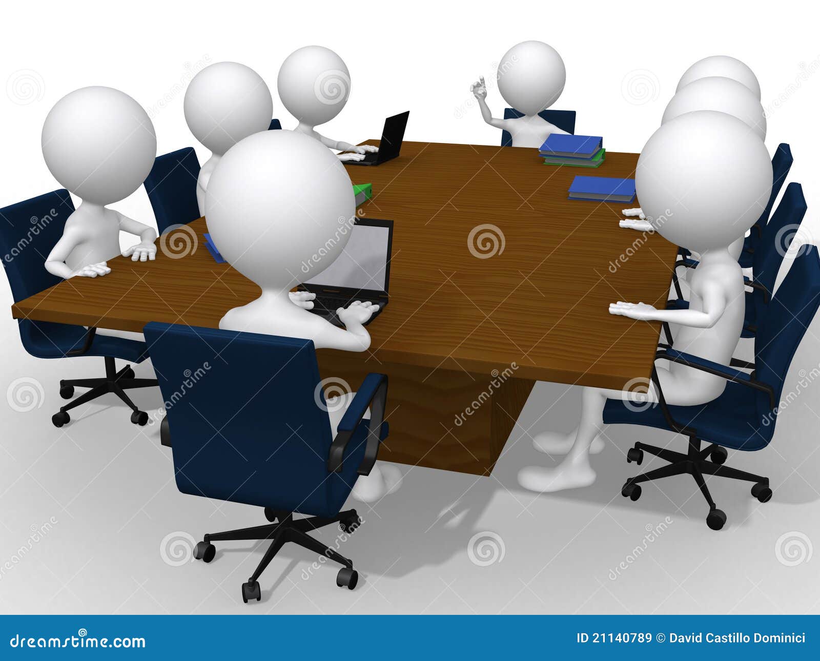 Group Discussion on a Business Meeting Stock Illustration ...