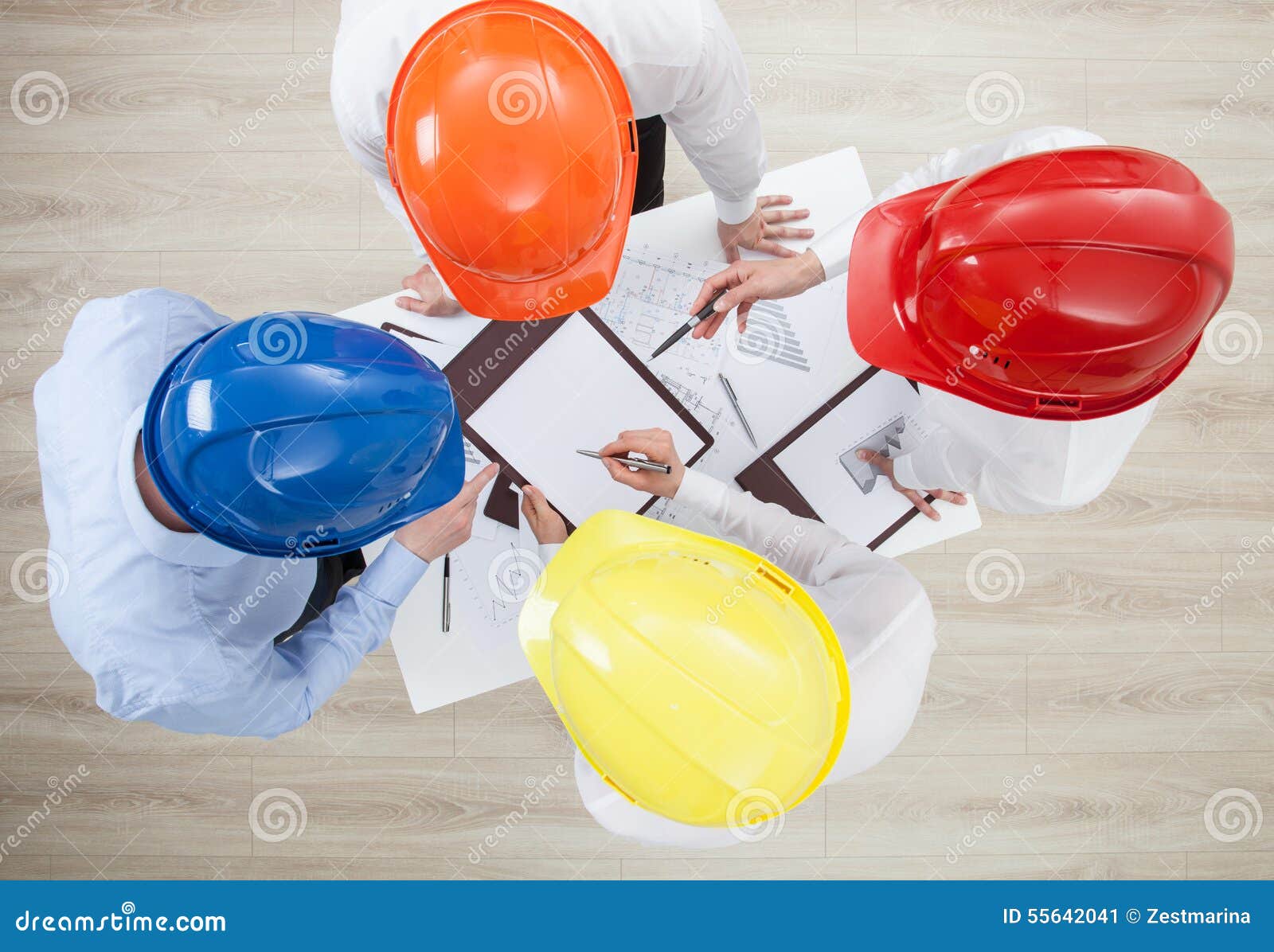 Group Discussion in a Construction Company Stock Image - Image of ...