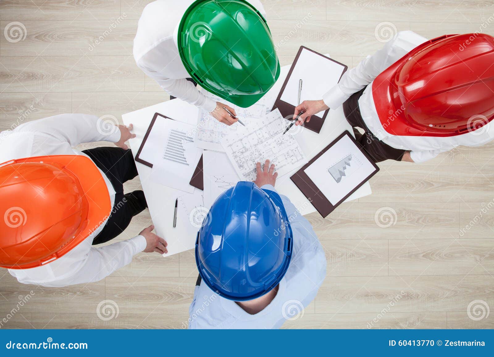 Group Discussion in a Construction Company Stock Photo - Image of ...