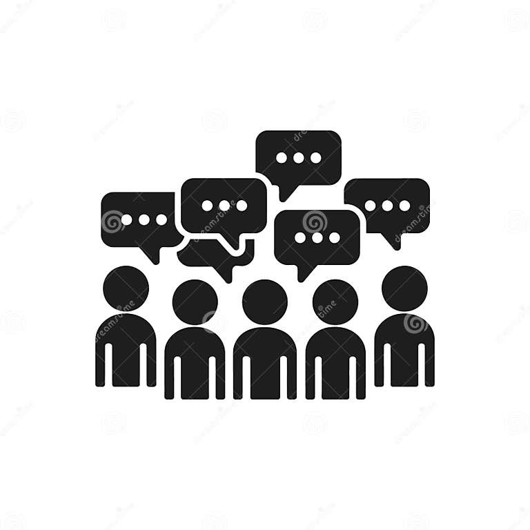 Group Discussion Icon stock vector. Illustration of discussion - 361857018