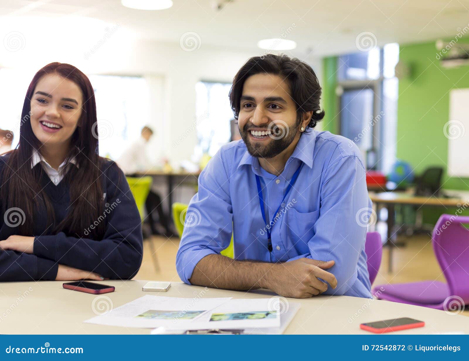 Group Discussion at School stock photo. Image of formal - 72542872