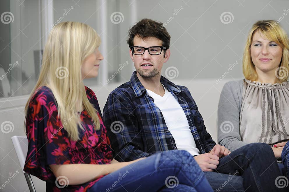 Group Discussion or Therapy Stock Image - Image of discuss, ethnic ...