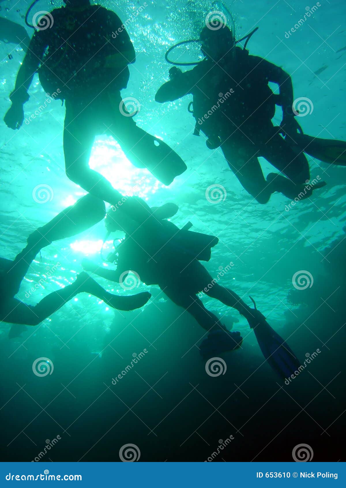 Group of divers stock photo. Image of active, blue, innerspace - 653610