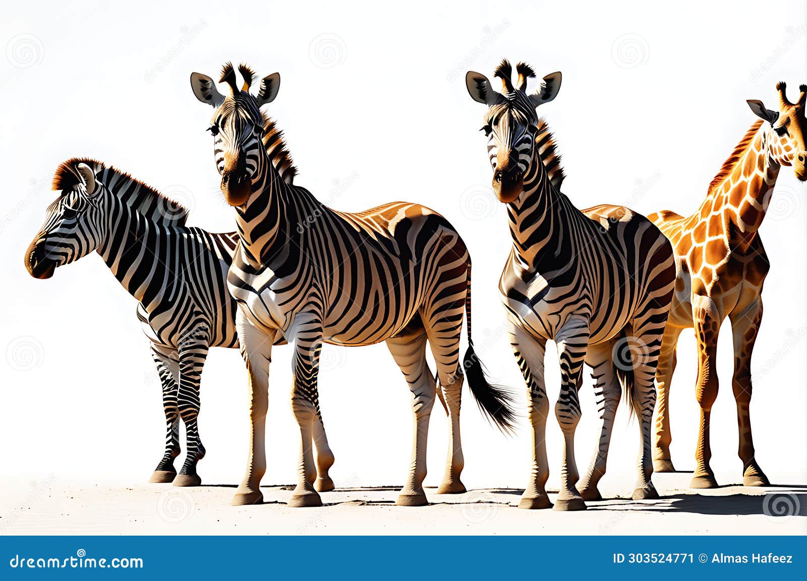 Group Of Diverse Animals - Zebra, Lion, Elephant, Giraffe, And Parrot ...