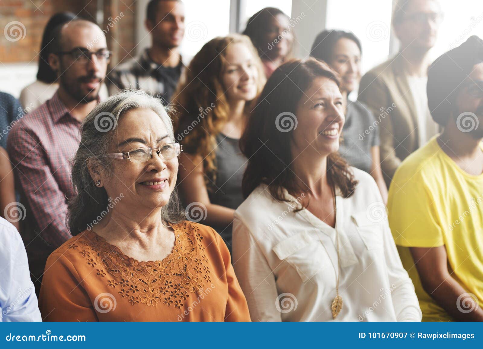 A Group of Diverse Audience in a Meeting Stock Image - Image of ...