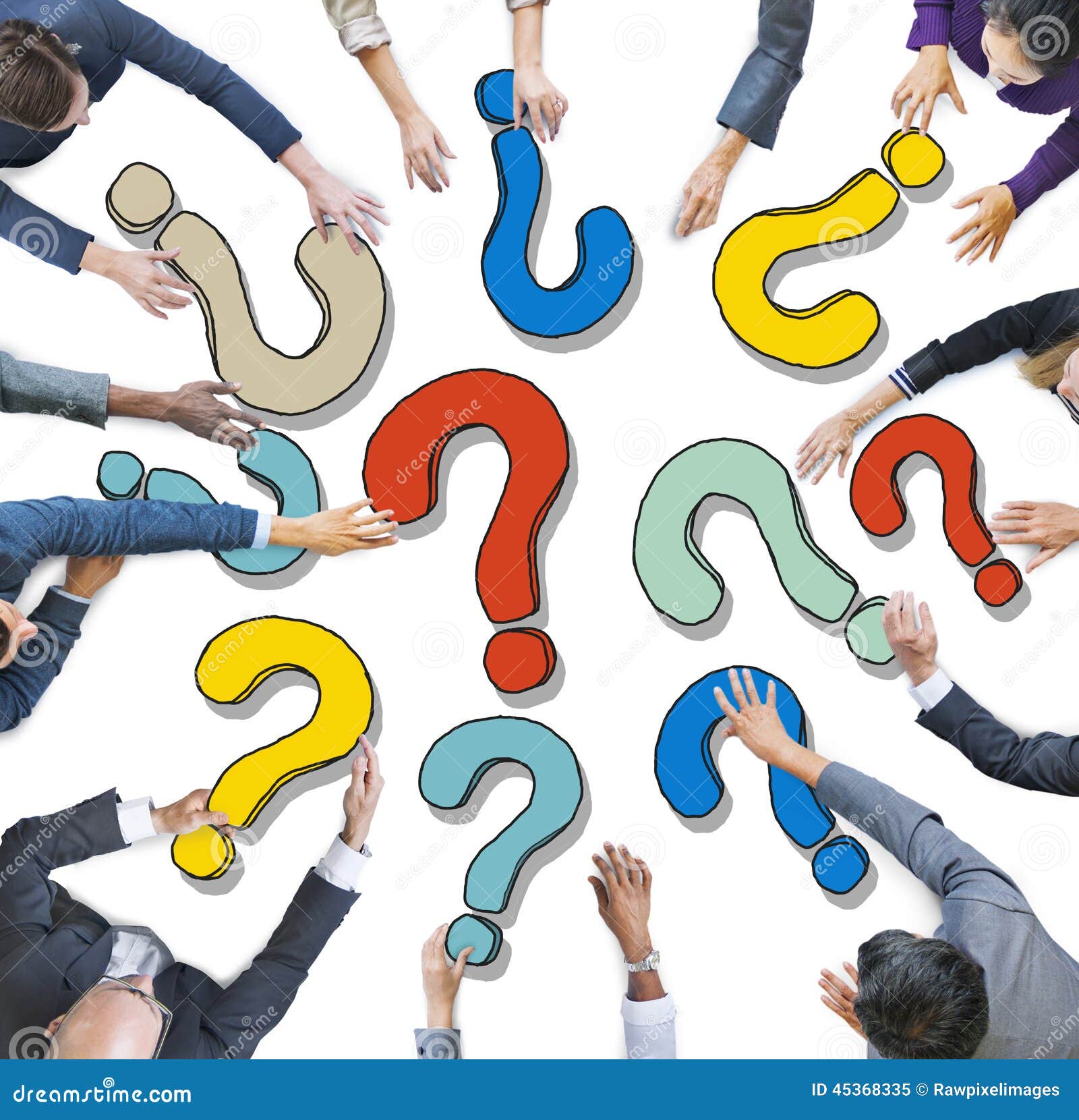 Question Marks And Man Showing Uncertain Or Unsure Stock Photography ...